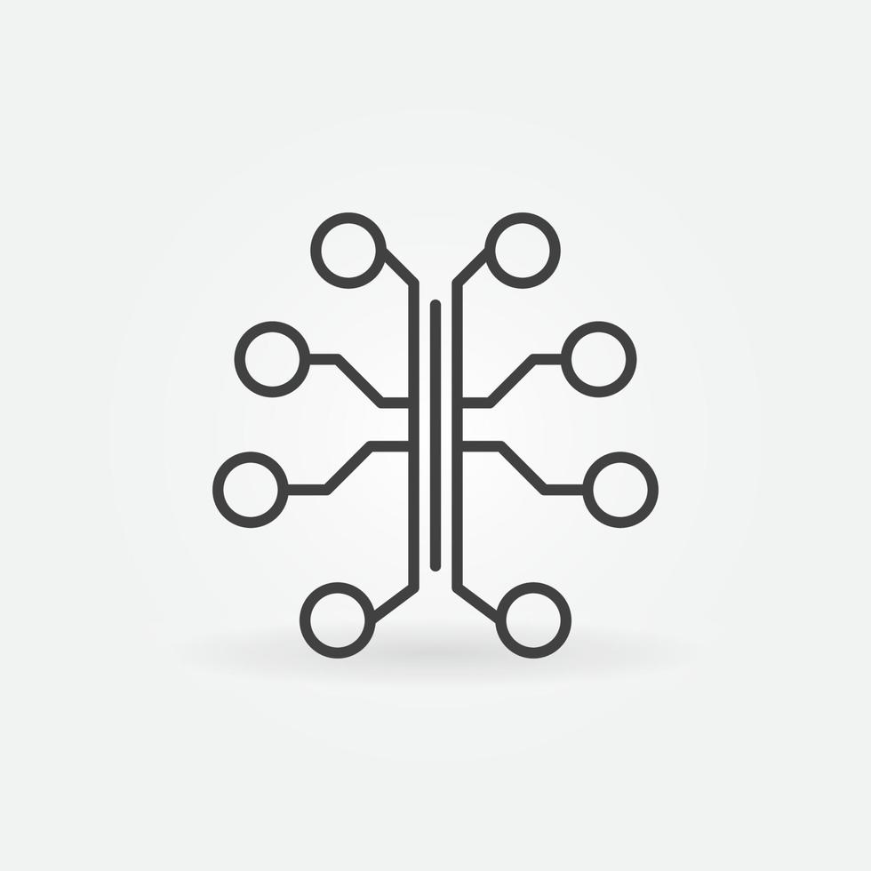 Human Brain Connections Vector Line Concept Minimal Icon 12778049 Vector Art At Vecteezy