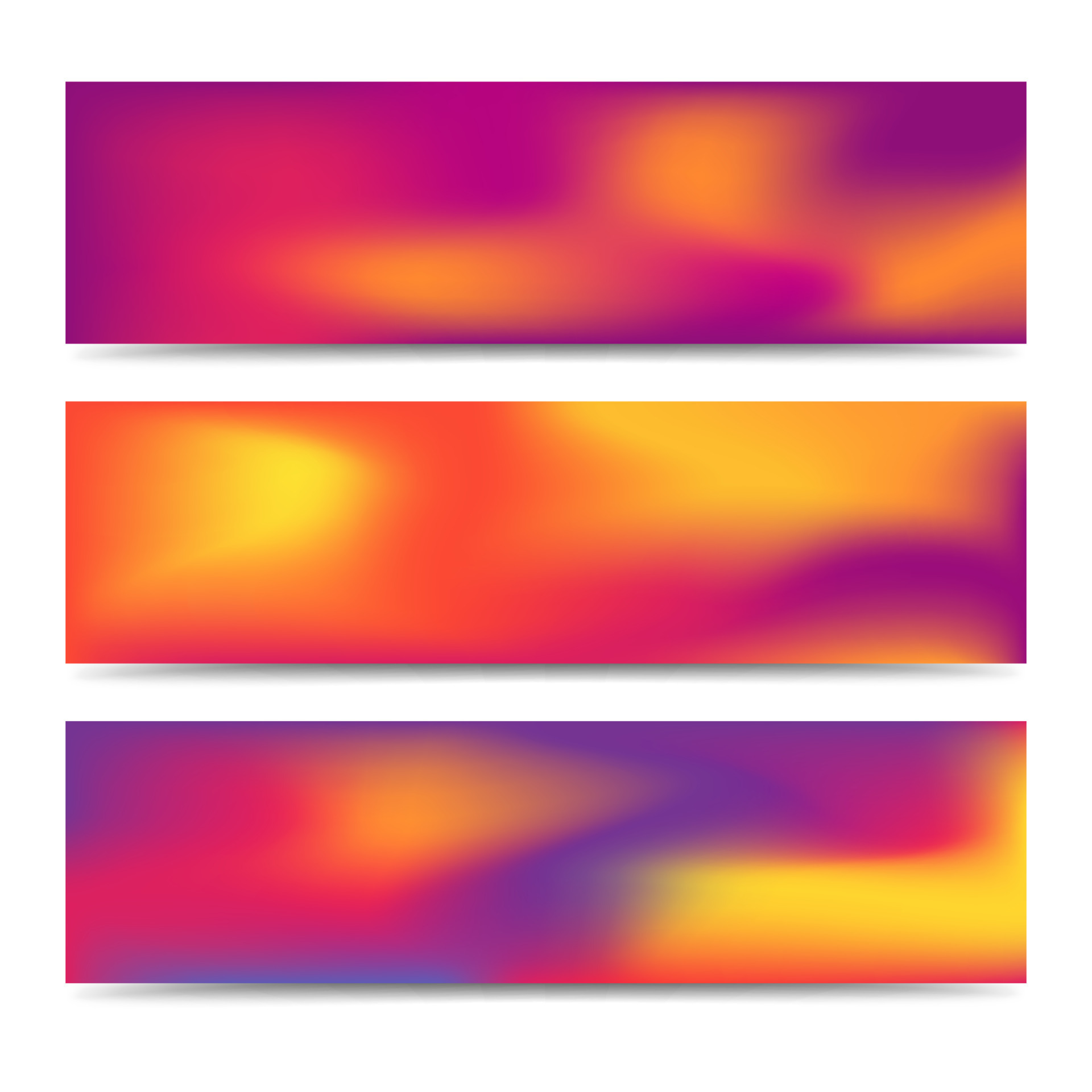 Smooth abstract blurred gradient banners set 12778280 Vector Art at ...