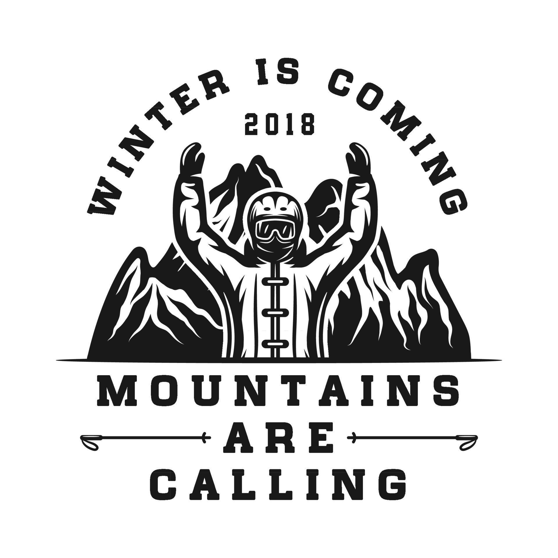 Vintage retro winter sport ski snowboard or adventure emblem, logo ...