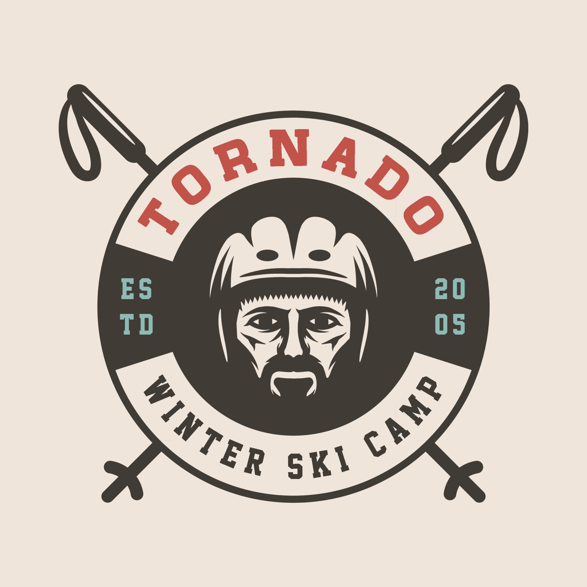 Vintage retro winter sport ski snowboard or adventure emblem, logo ...