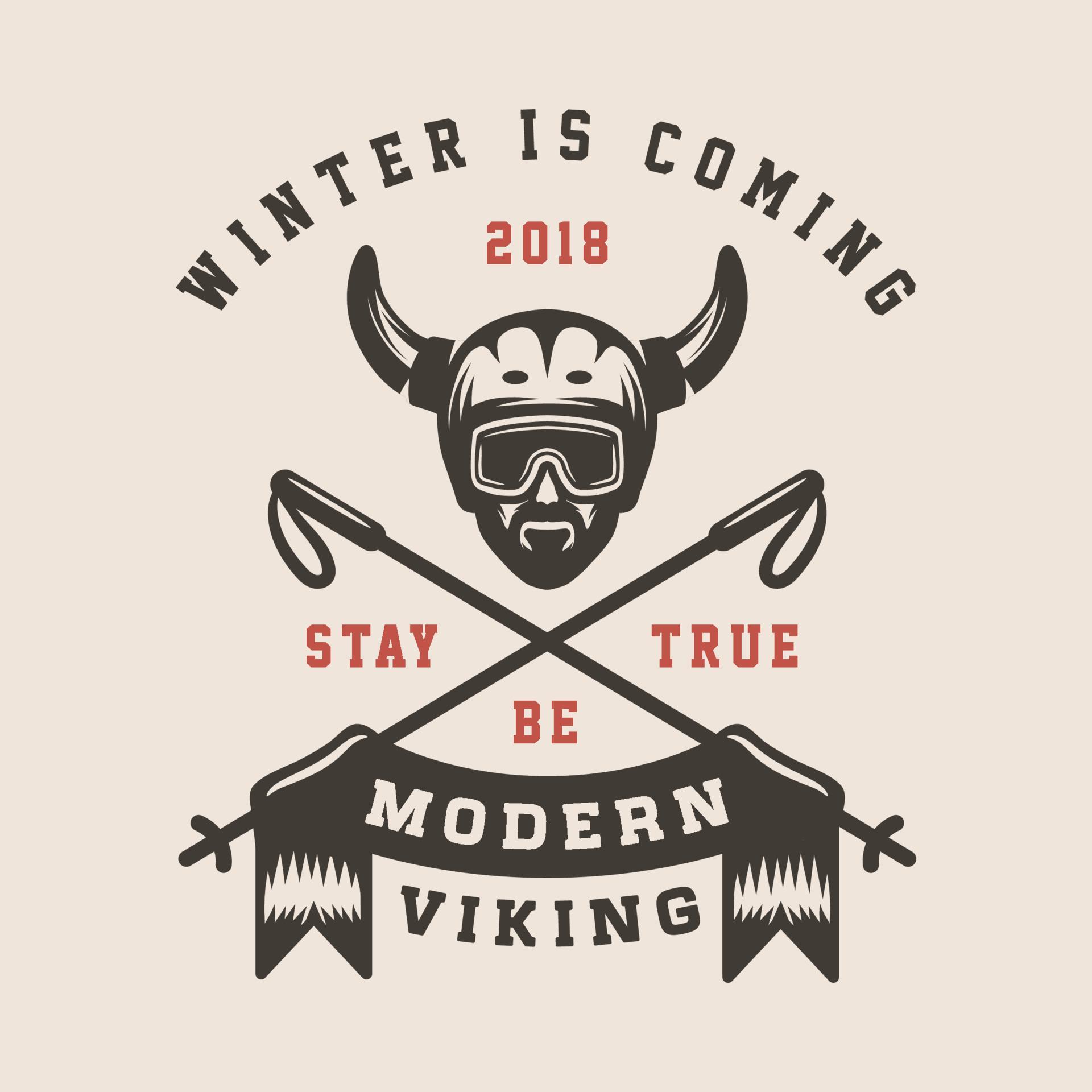 Vintage retro winter sport ski snowboard or adventure emblem, logo ...