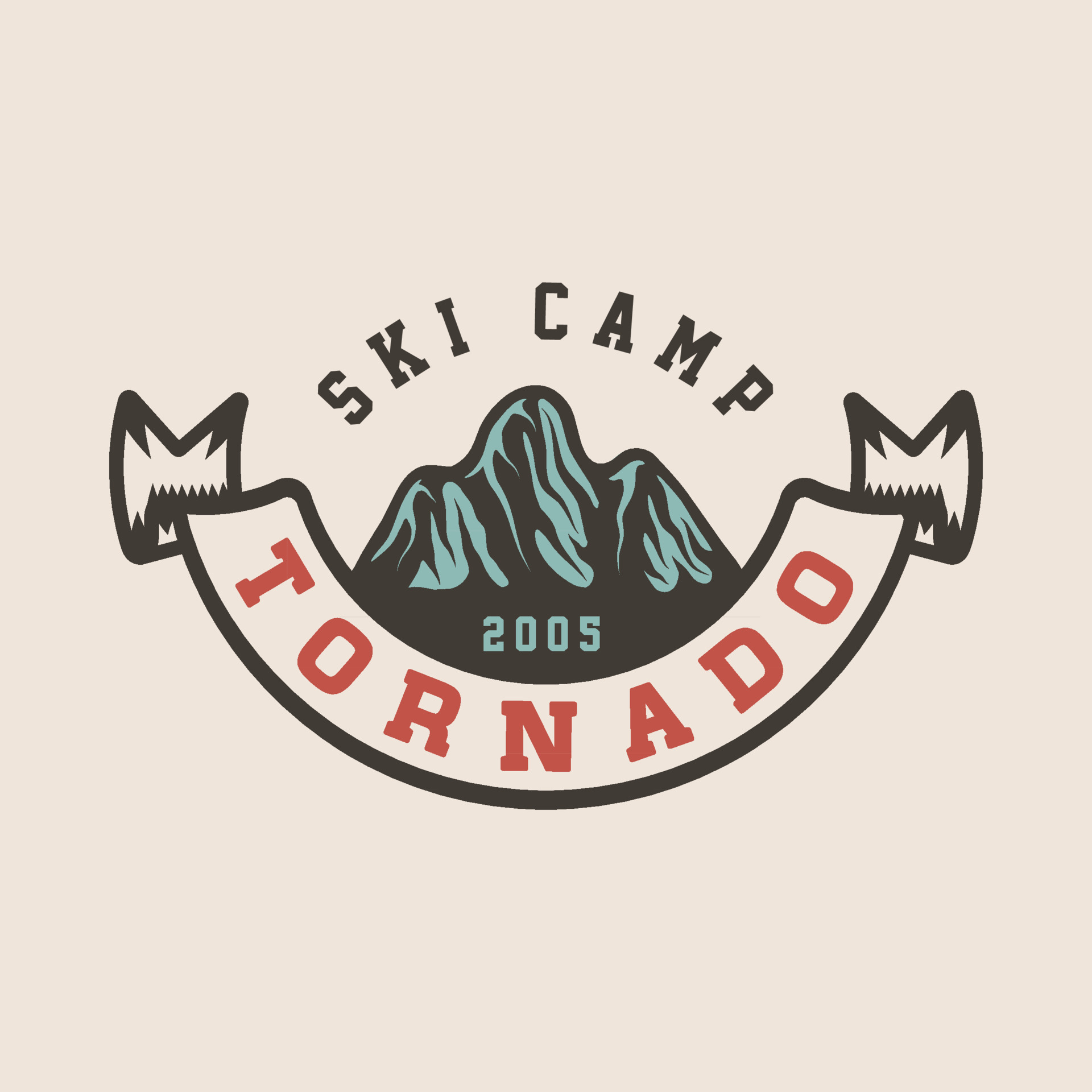 Vintage retro winter sport ski snowboard or adventure emblem, logo ...