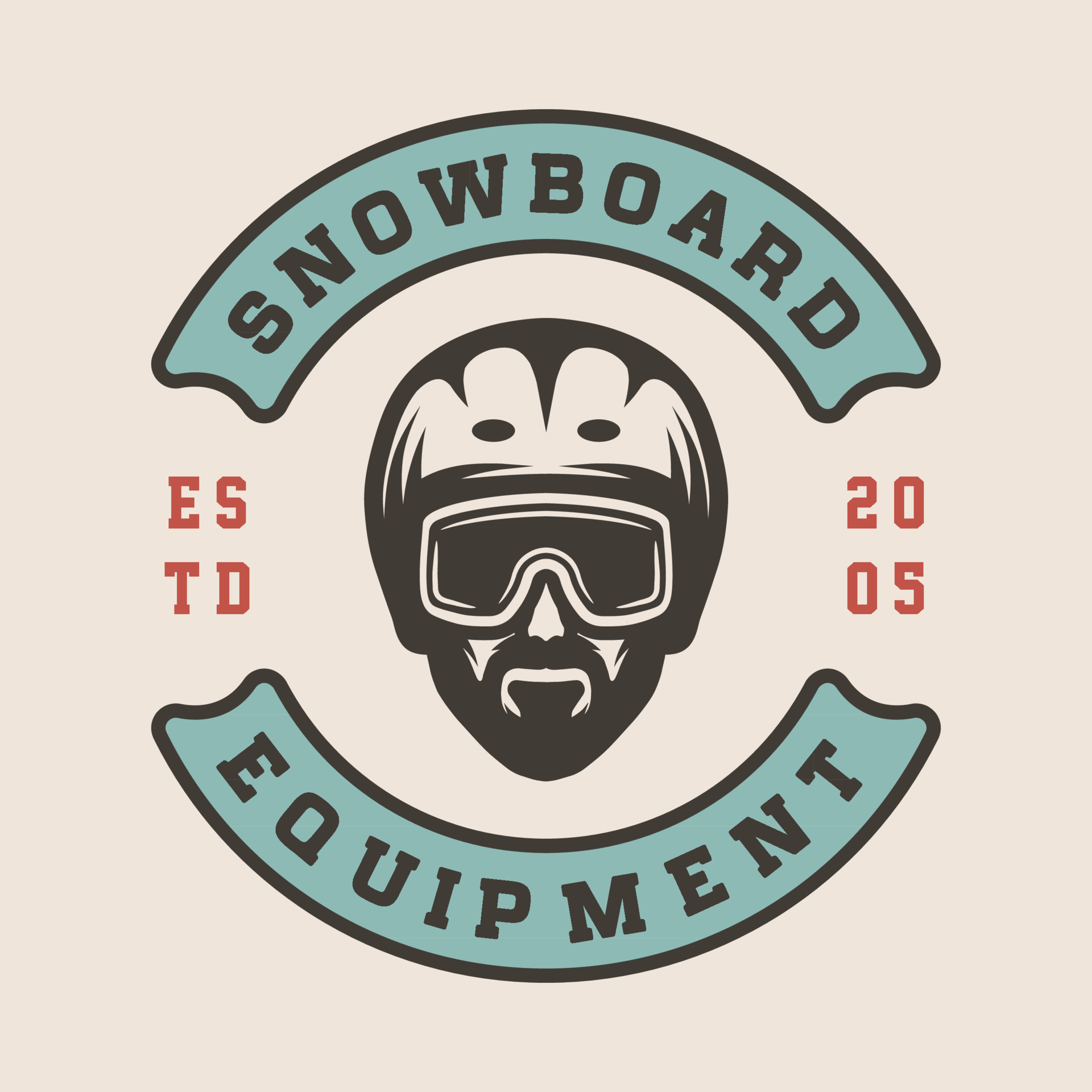 Vintage retro winter sport ski snowboard or adventure emblem, logo ...