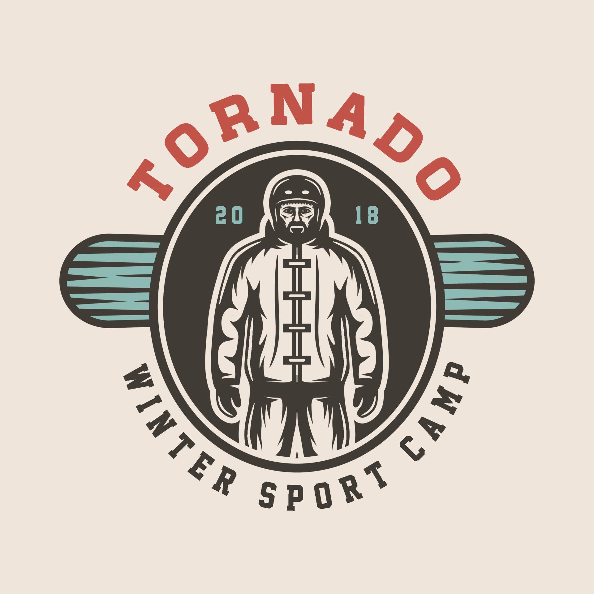 Vintage retro winter sport ski snowboard or adventure emblem, logo ...