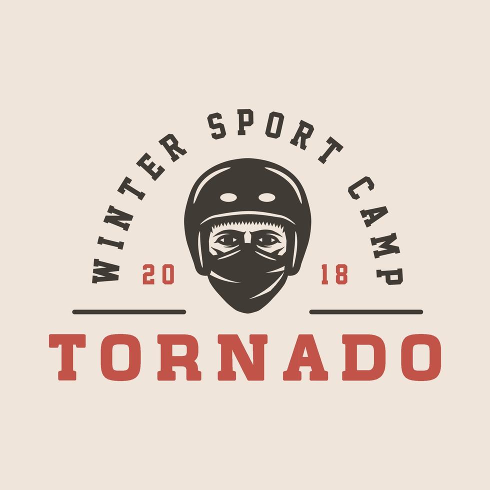 Vintage retro winter sport ski snowboard or adventure emblem, logo ...