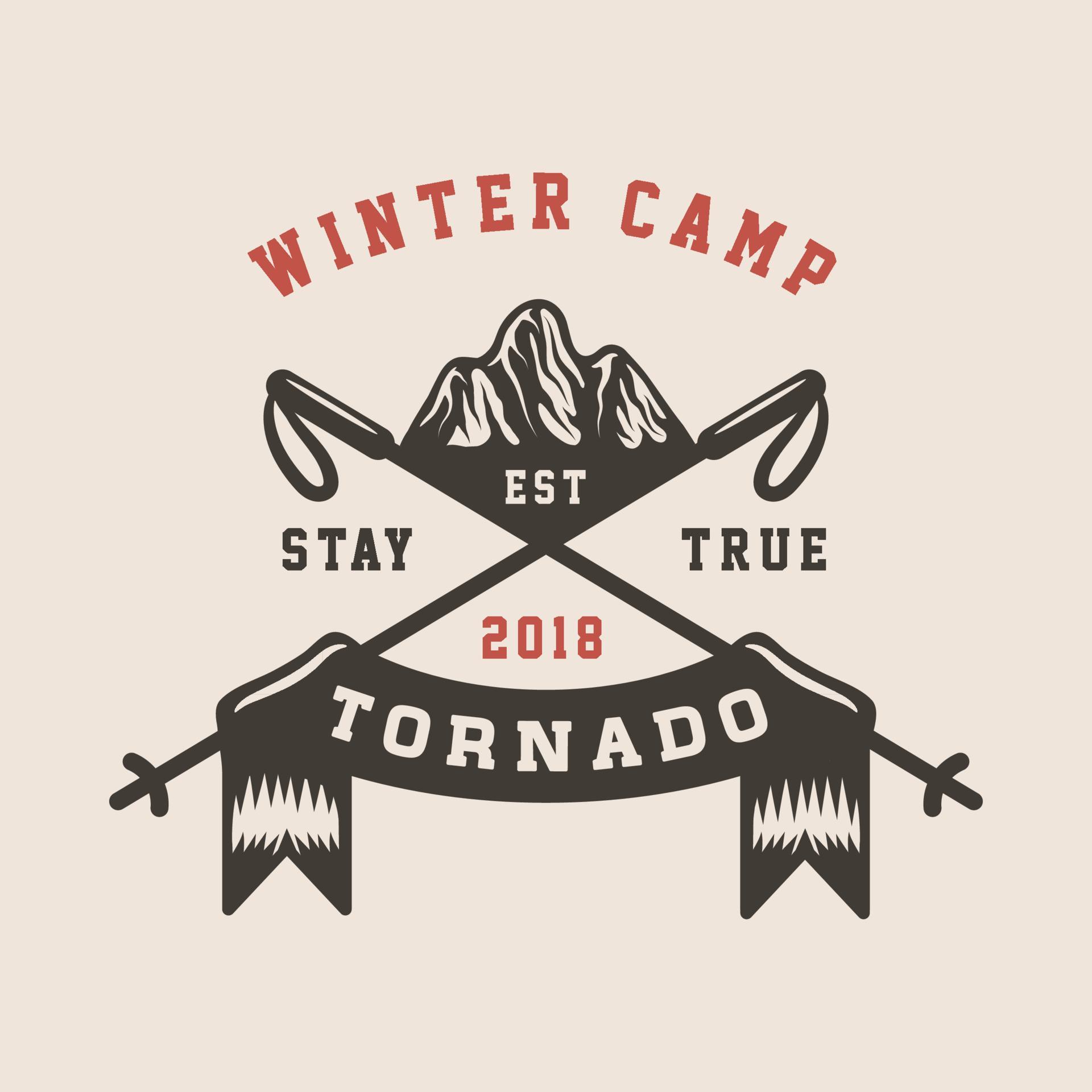 Vintage retro winter sport ski snowboard or adventure emblem, logo ...