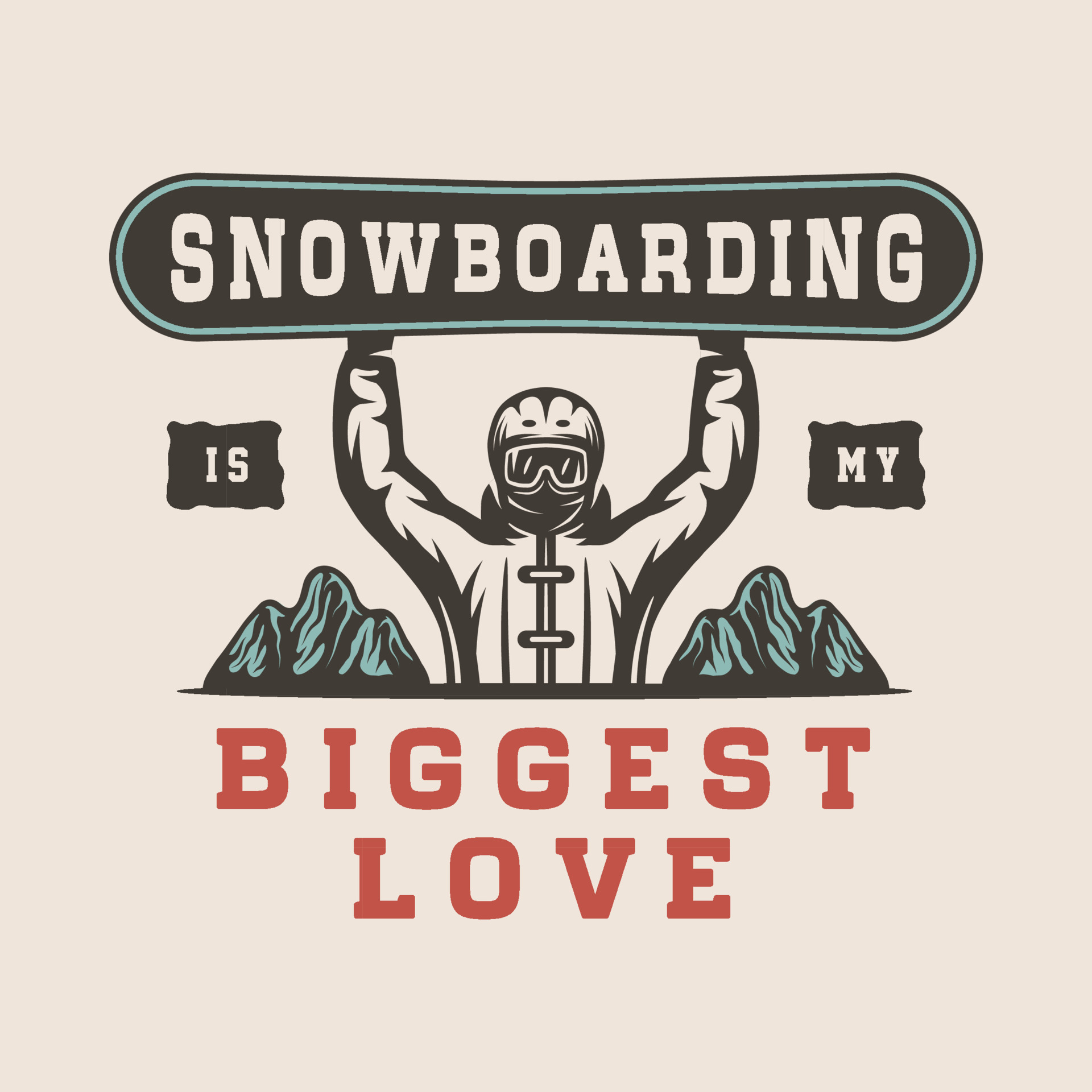 Vintage retro winter sport ski snowboard or adventure emblem, logo ...