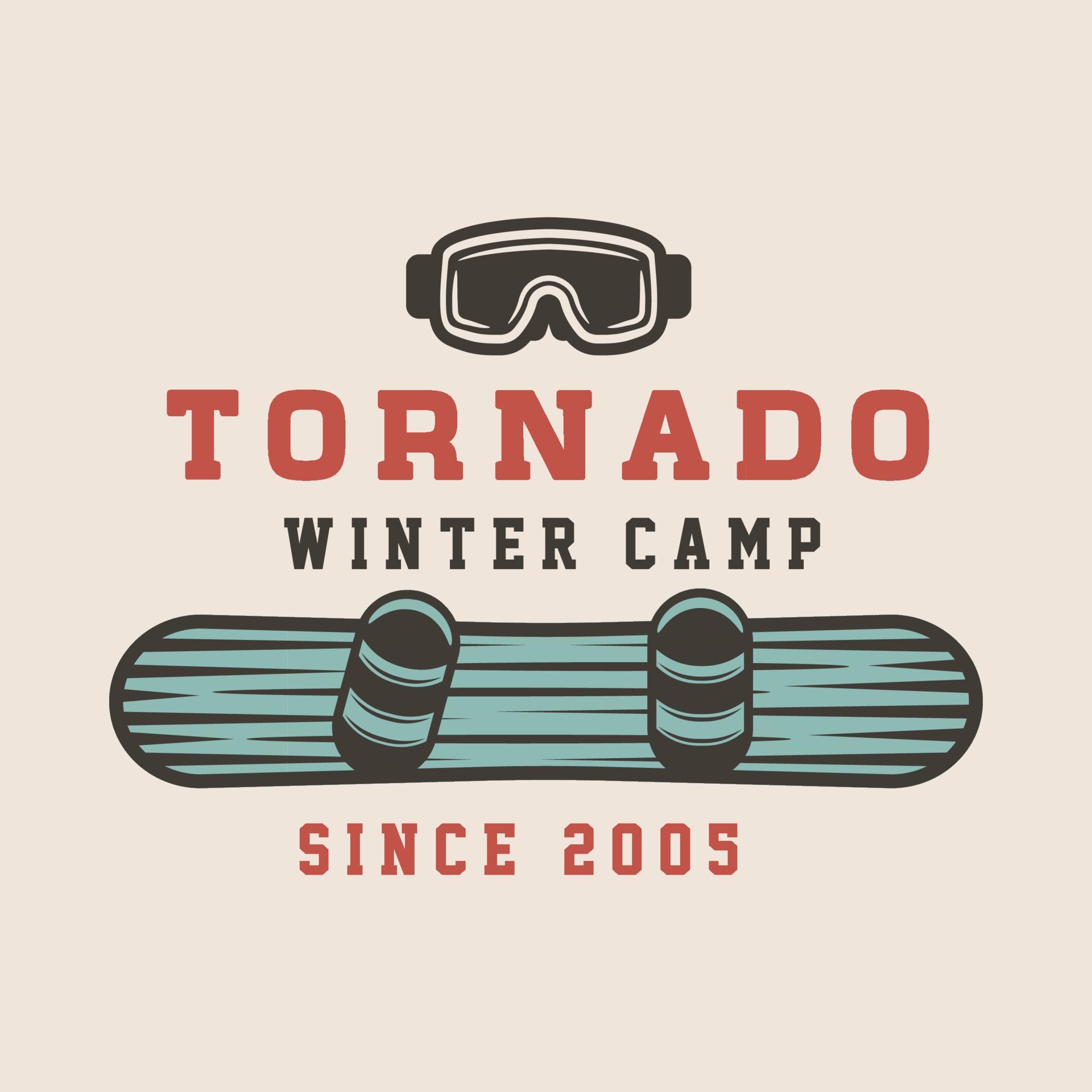 Vintage retro winter sport ski snowboard or adventure emblem, logo ...