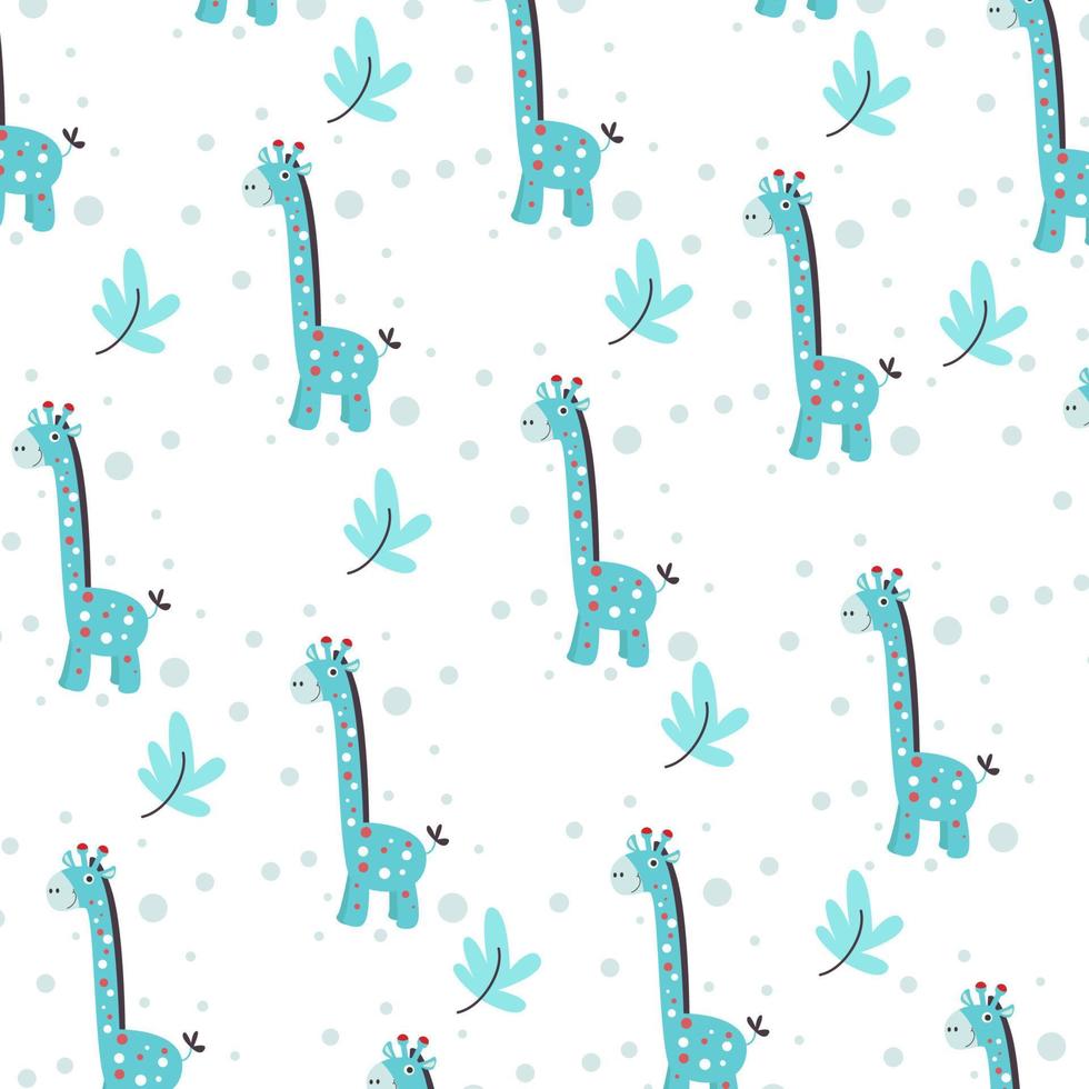 Seamless pattern with cute giraffe. Perfect for kids clothes design ...