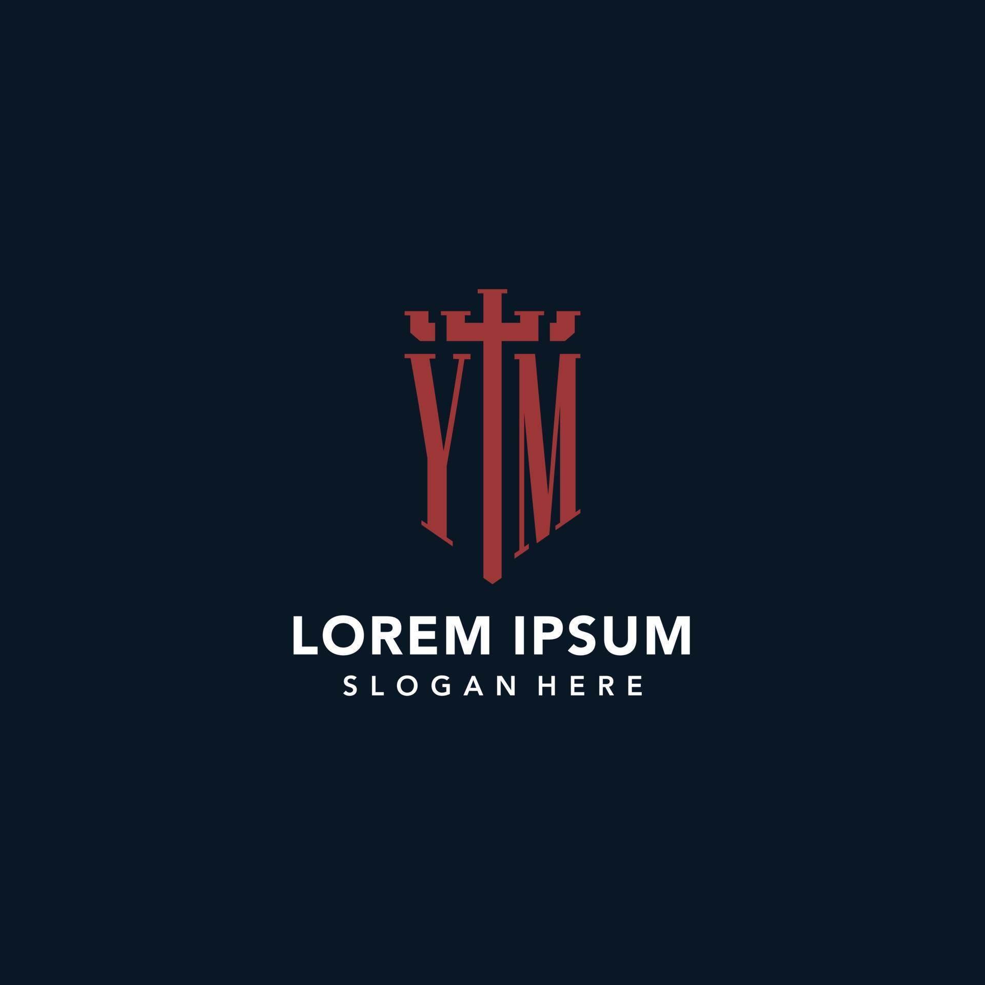 YM initial monogram logos with sword and shield shape design 12779846 Vector Art at Vecteezy