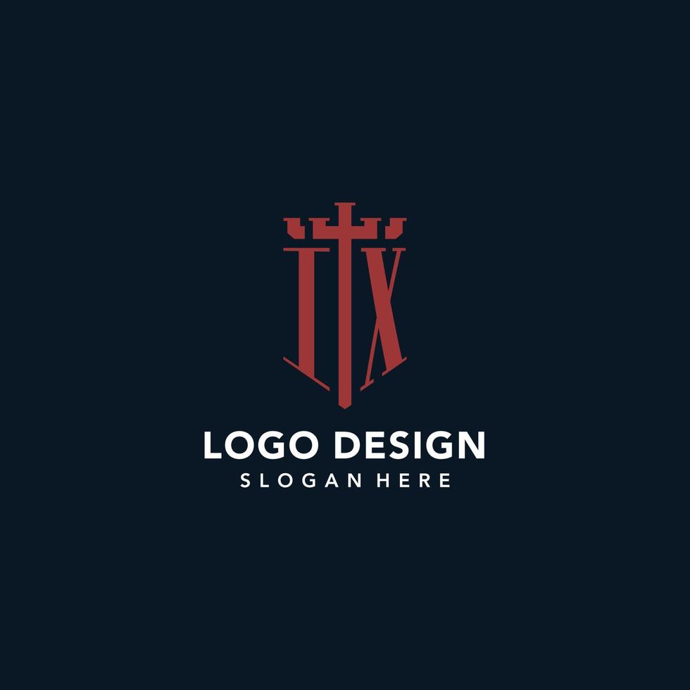 IX initial monogram logos with sword and shield shape design 12779989 Vector Art at Vecteezy
