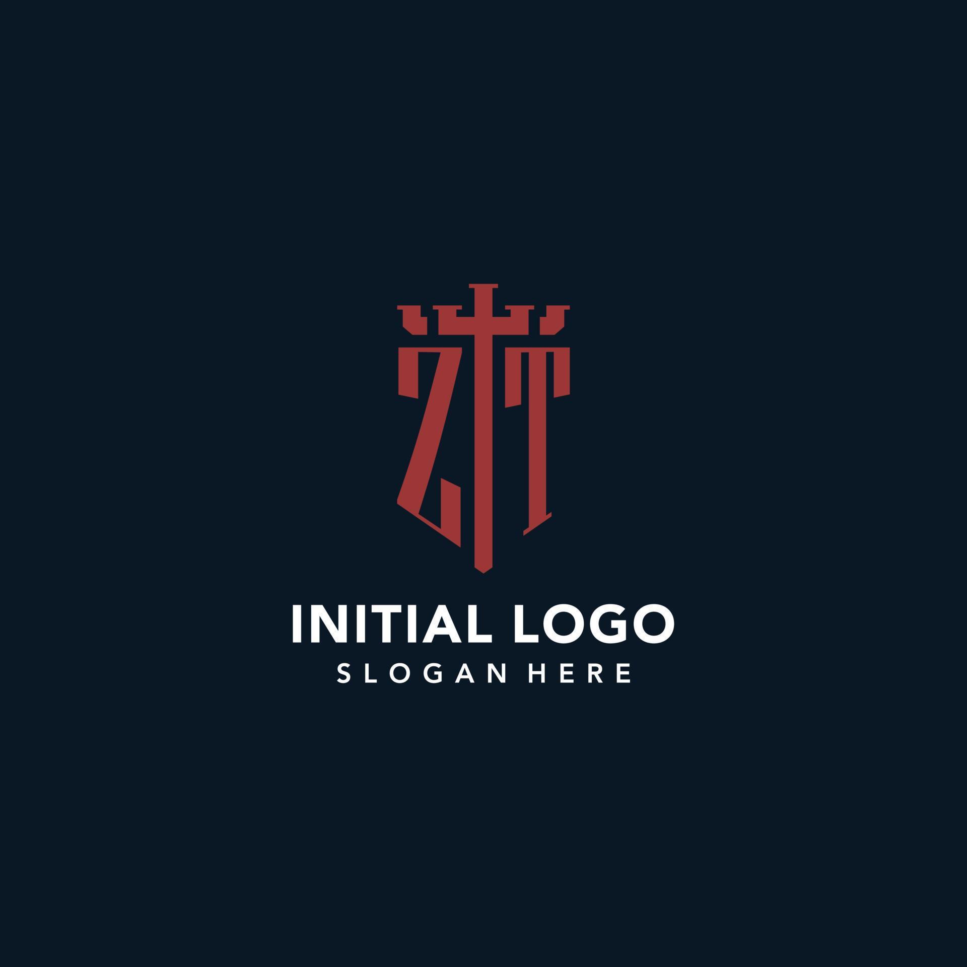 ZT initial monogram logos with sword and shield shape design 12780308 ... ZT initial monogram logos with sword and shield shape design 12780308 ...