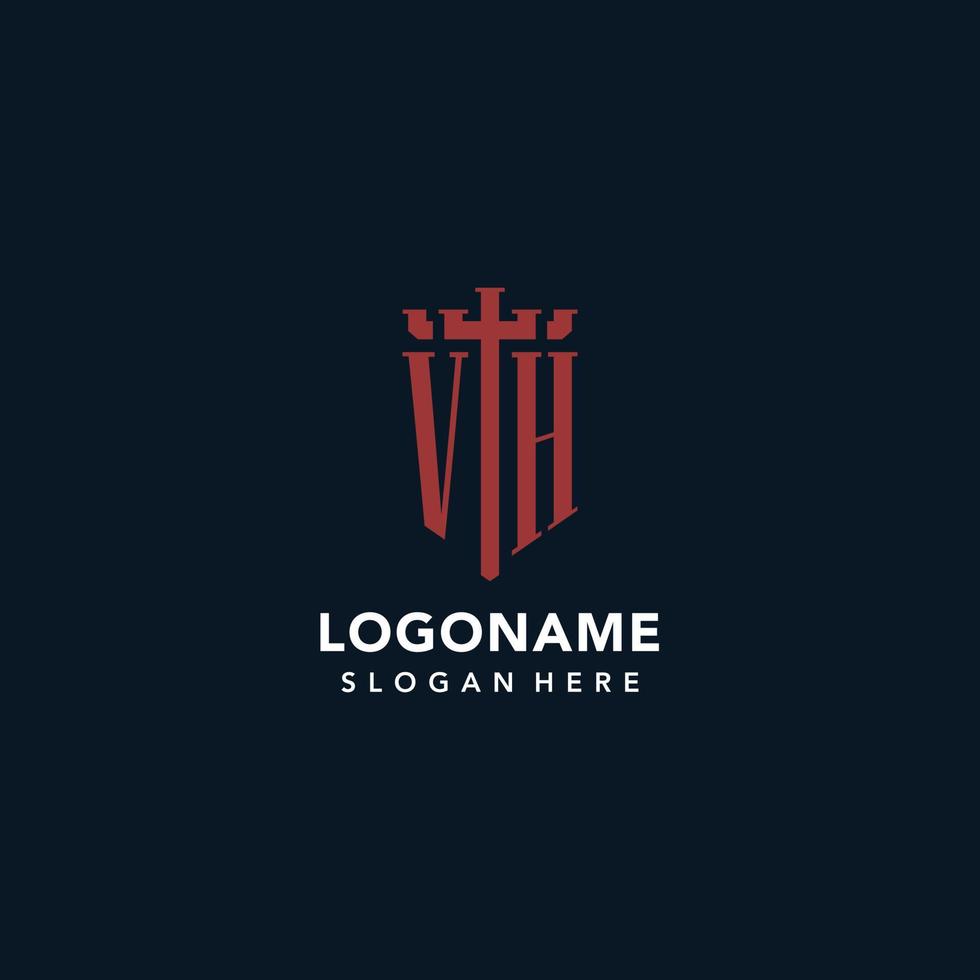 VH initial monogram logos with sword and shield shape design 12780962 ... VH initial monogram logos with sword and shield shape design 12780962 ...