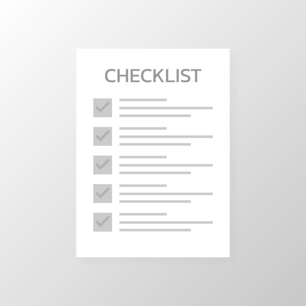 Checklist paper, Vector, Illustration . 12782647 Vector Art at Vecteezy