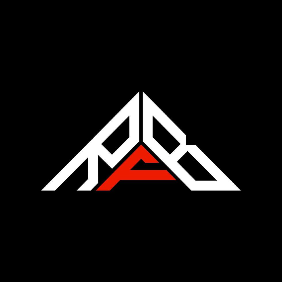 Rfb Letter Logo Creative Design With Vector Graphic Rfb Simple And Modern Logo In Triangle 5003