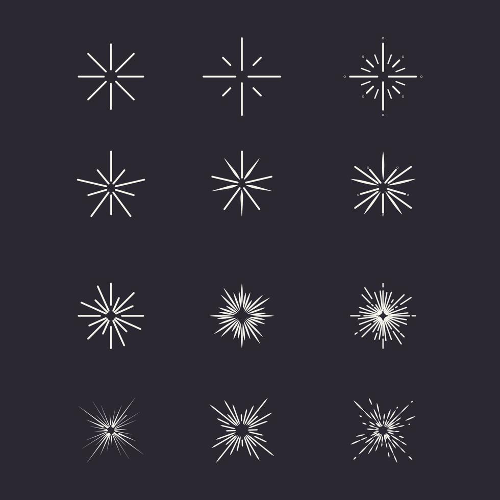 SET OF SPARKLE ELEMENTS FOR DESIGN. 12787952 Vector Art at Vecteezy
