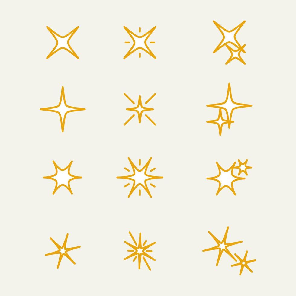 SET OF SPARKLE ELEMENTS FOR DESIGN. 12787967 Vector Art at Vecteezy