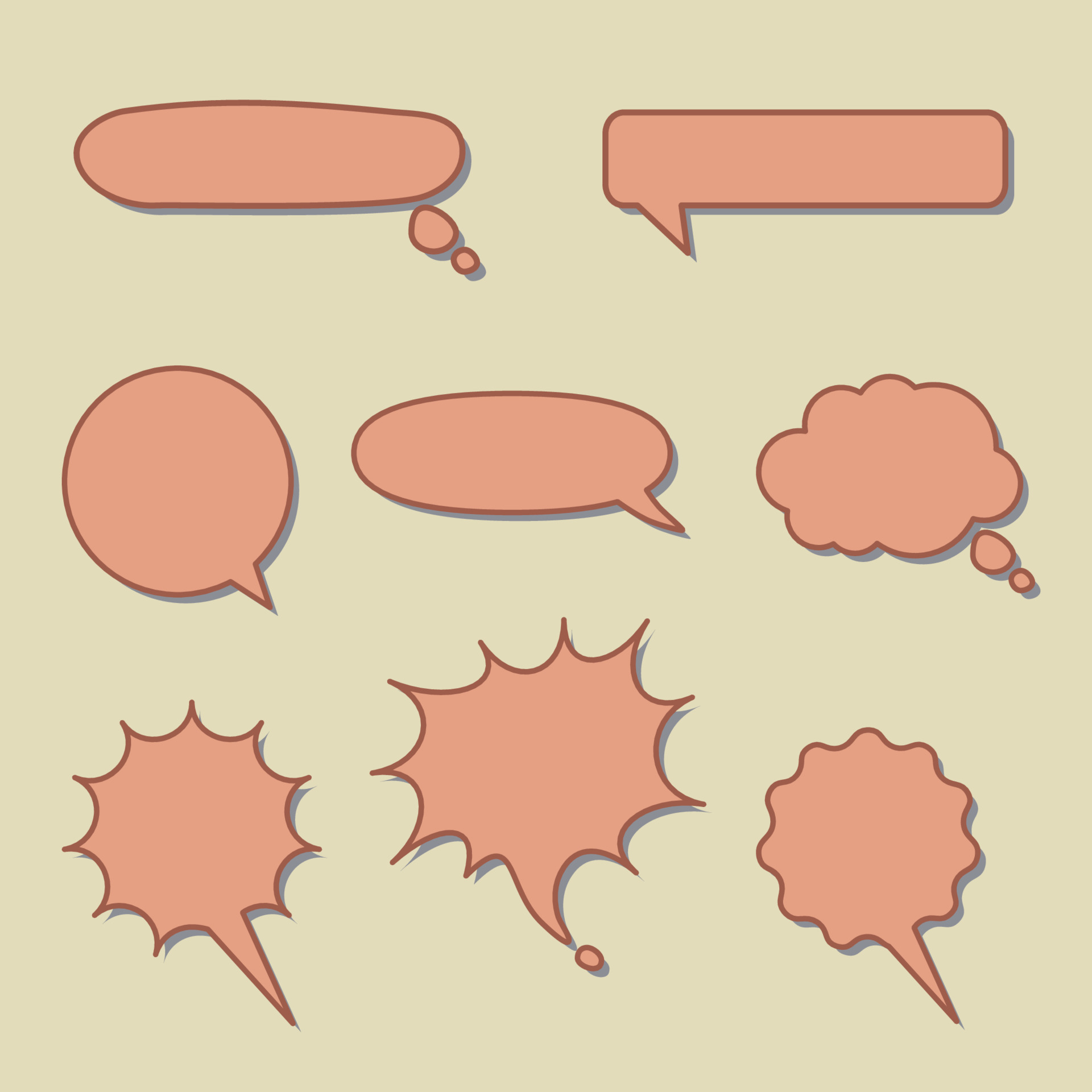 Set Of Speech Bubble Elements For Design 12787972 Vector Art At Vecteezy
