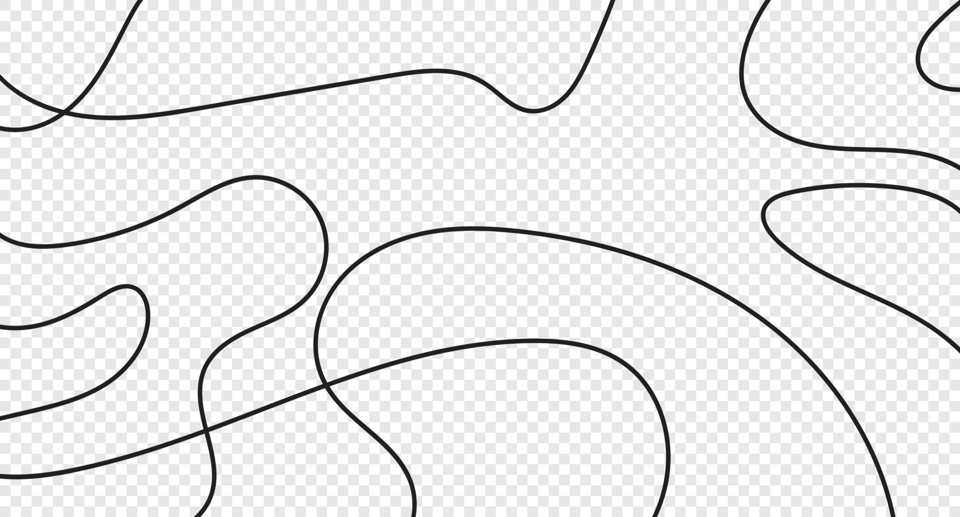 Curve Waves Pattern Thin Line Wavy Abstract Background Line Art