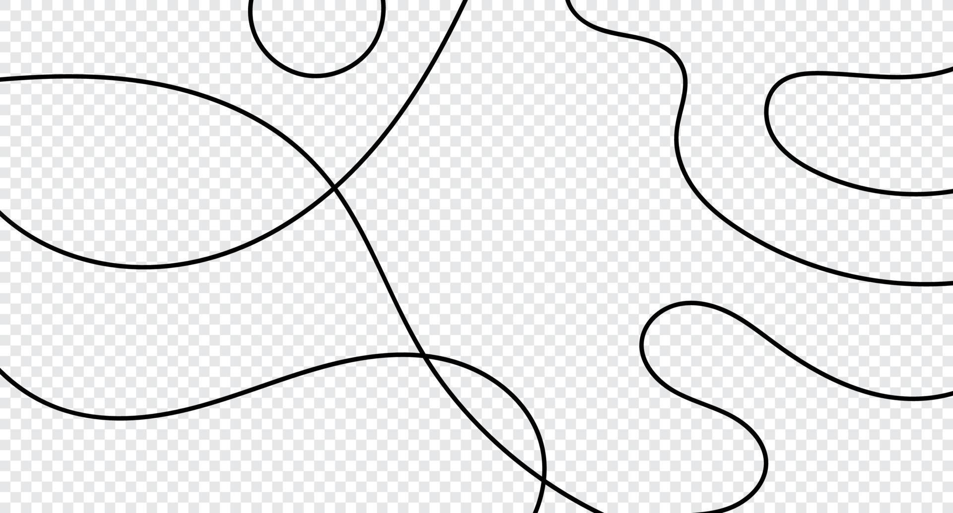 Curve Waves Pattern Thin Line Wavy Abstract Background Line Art