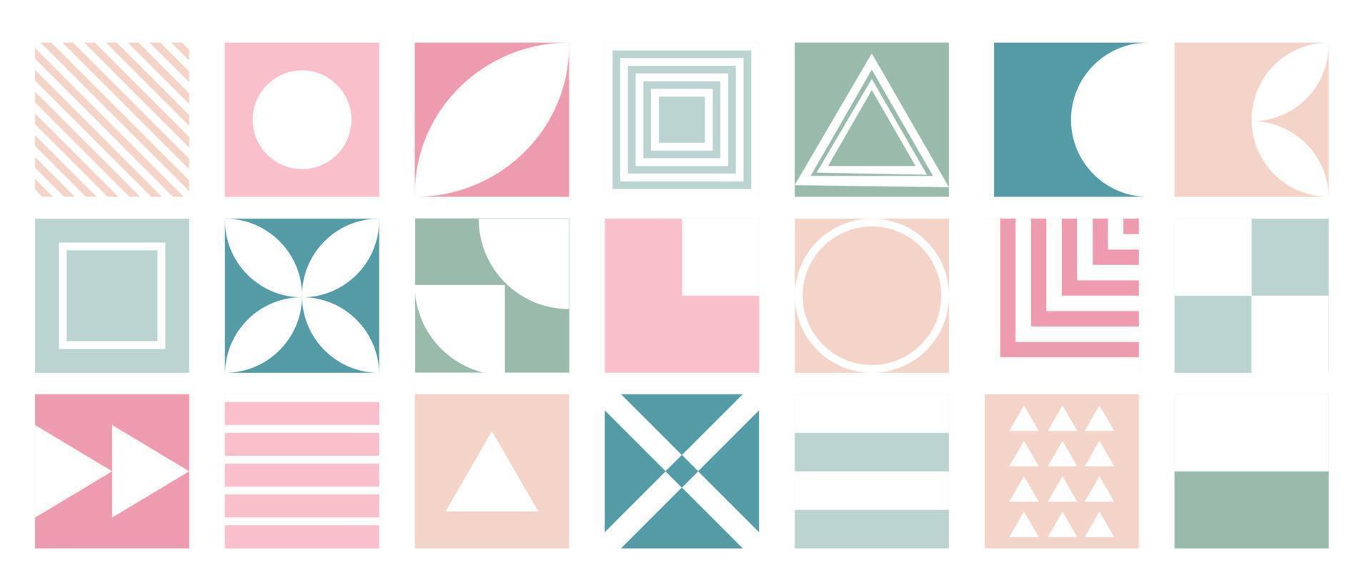 Modern Geometric Forms Minimal Basic Abstract Shapes Swiss Bauhaus Style Primitive