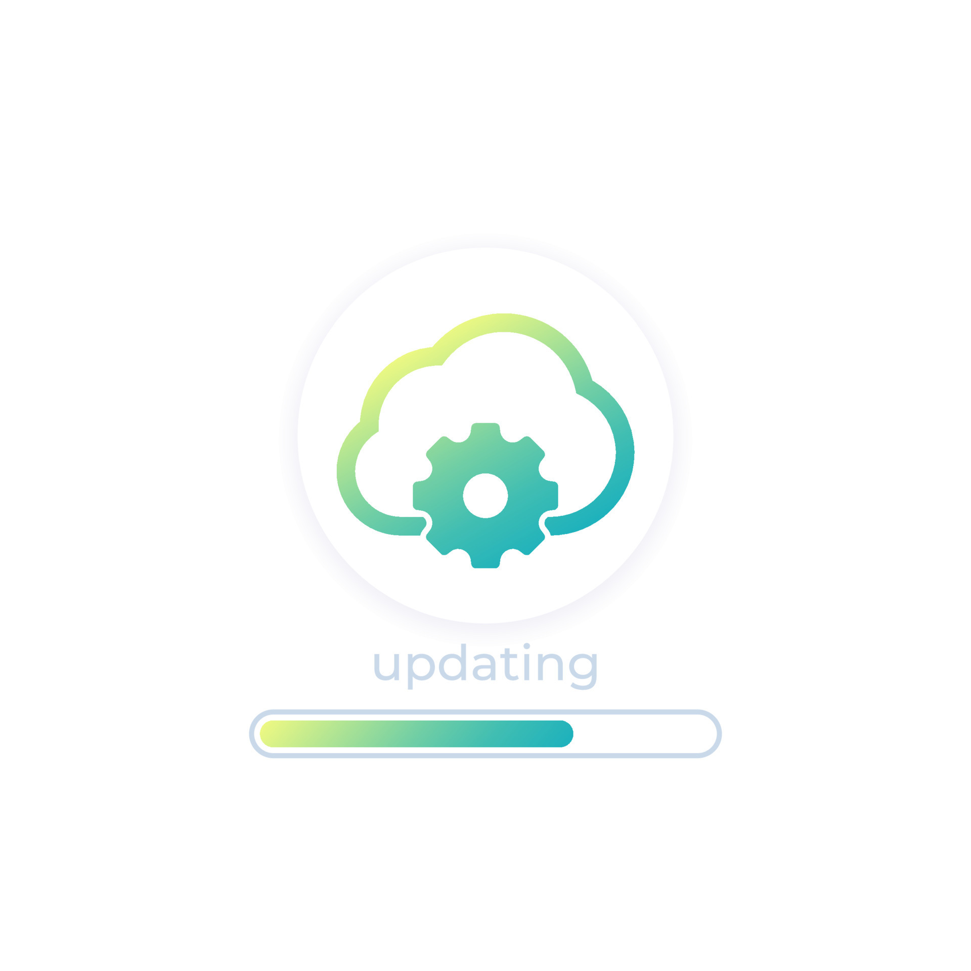 Updating Icon With Progress Bar For Apps And Web Vector Design 12789160 Vector Art At Vecteezy