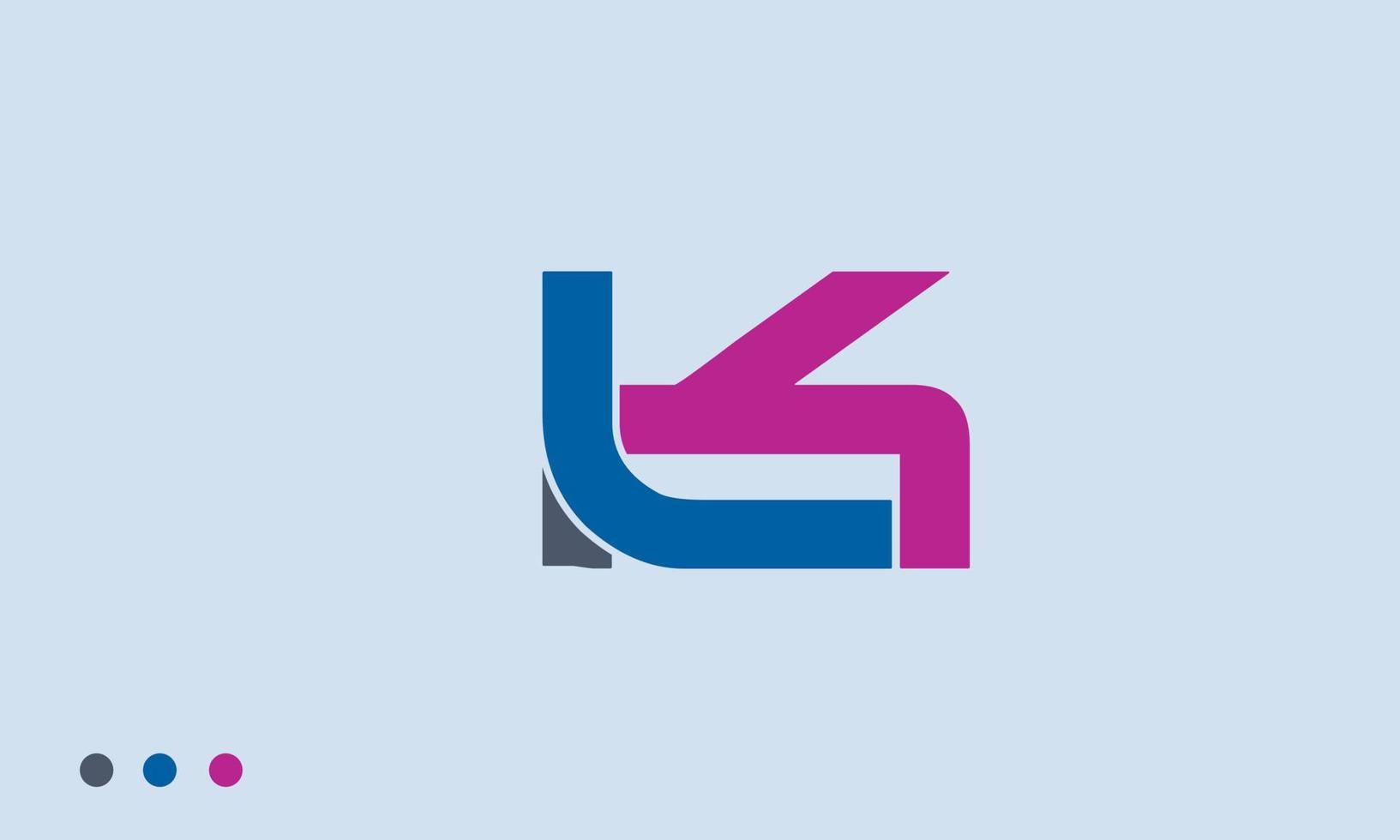 Alphabet Letters Initials Monogram Logo Lk Kl L And K 12790634 Vector