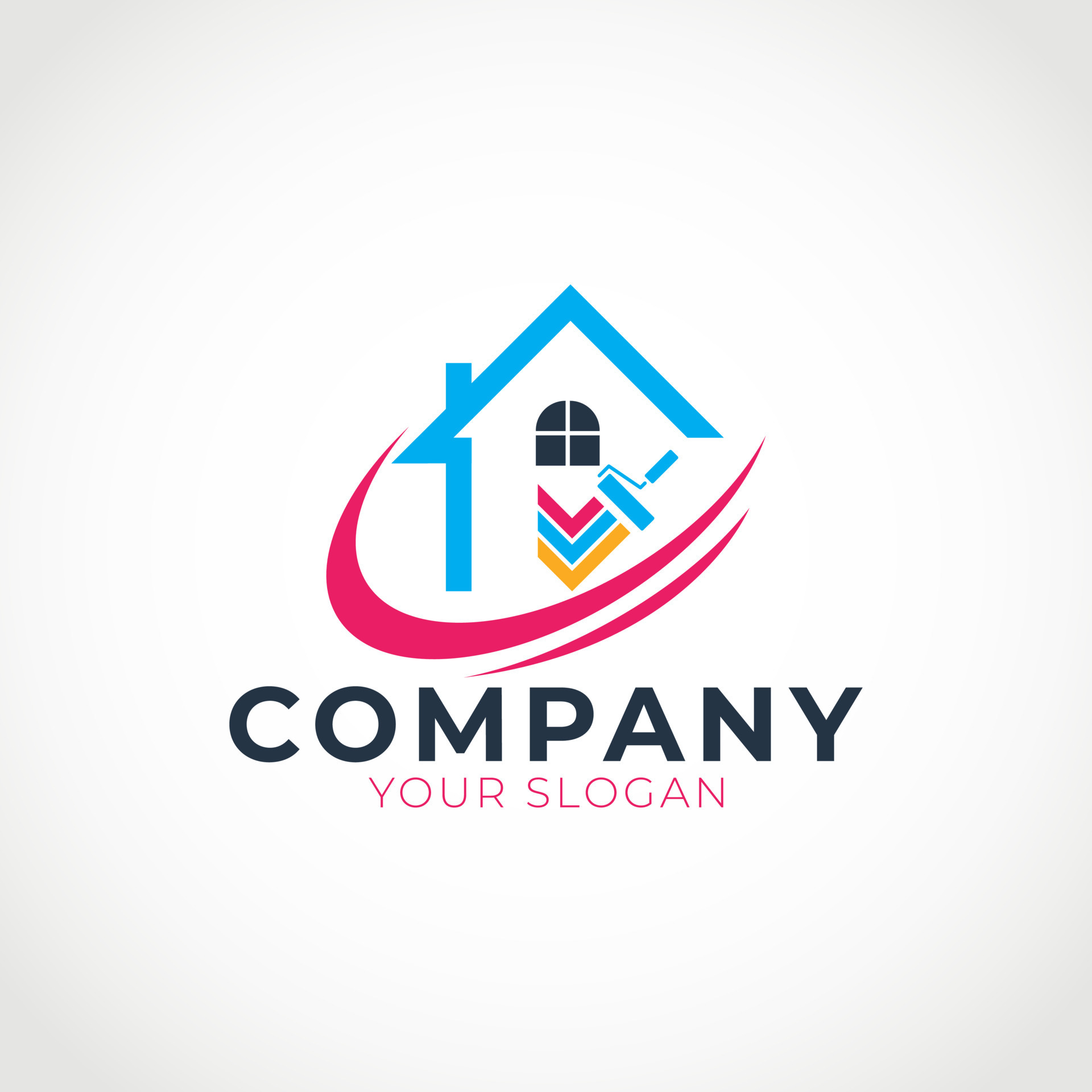 Painting Logo Design Vector Template. House Painting Logo. House ... Painting Logo Design Vector Template. House Painting Logo. House ...