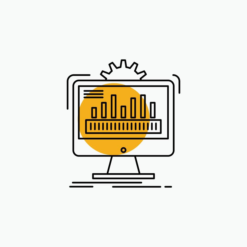 dashboard, admin, monitor, monitoring, processing Line Icon 12791271 Vector Art at Vecteezy