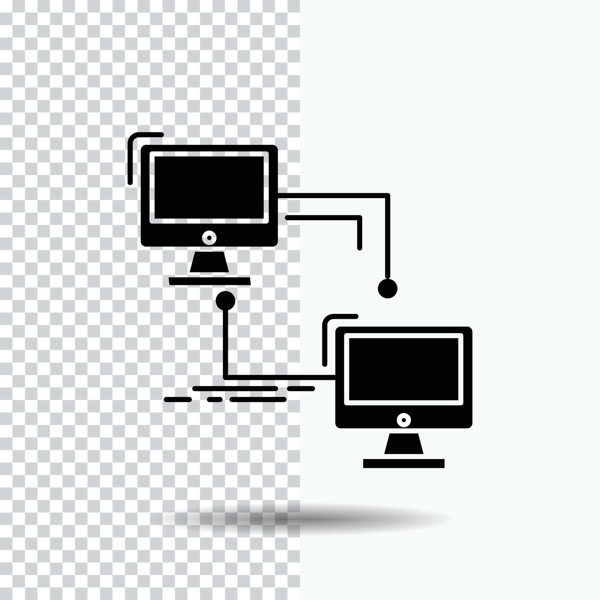 local. lan. connection. sync. computer Glyph Icon on Transparent Background. Black Icon 12791301 ...