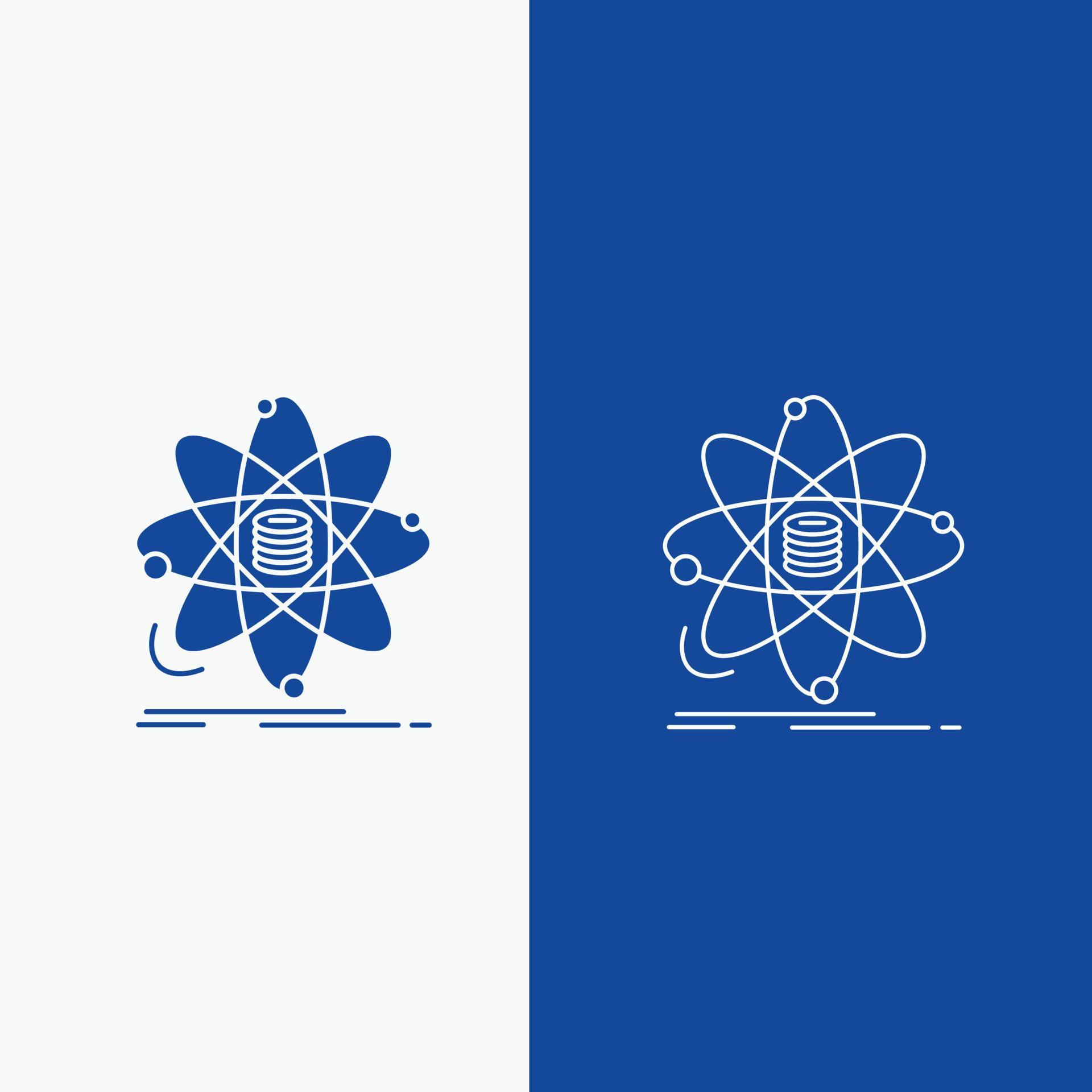 Analysis, data, information, research, science Line and Glyph web Button in Blue color Vertical ...