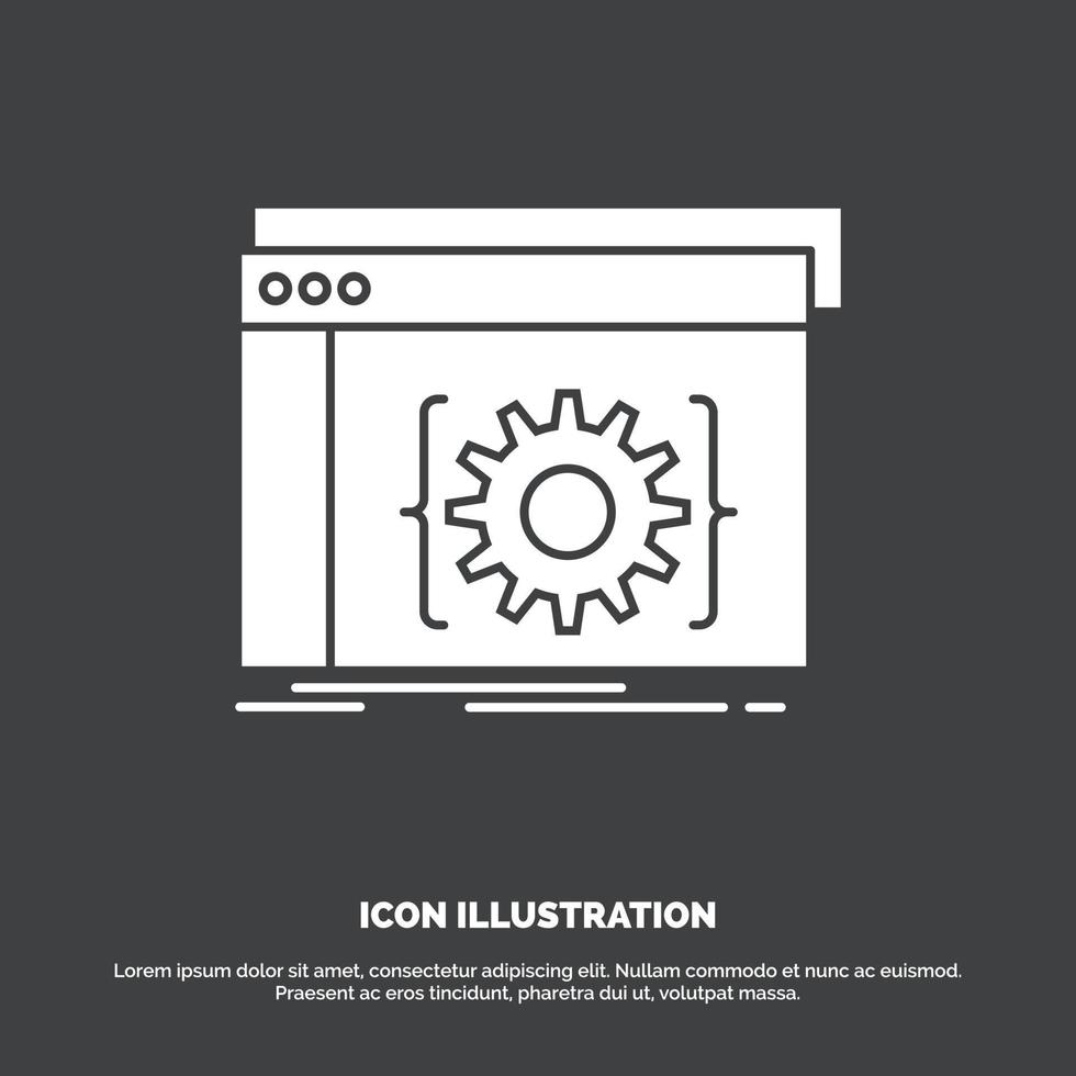 Api App Coding Developer Software Icon Glyph Vector Symbol For Ui And Ux Website Or Mobile