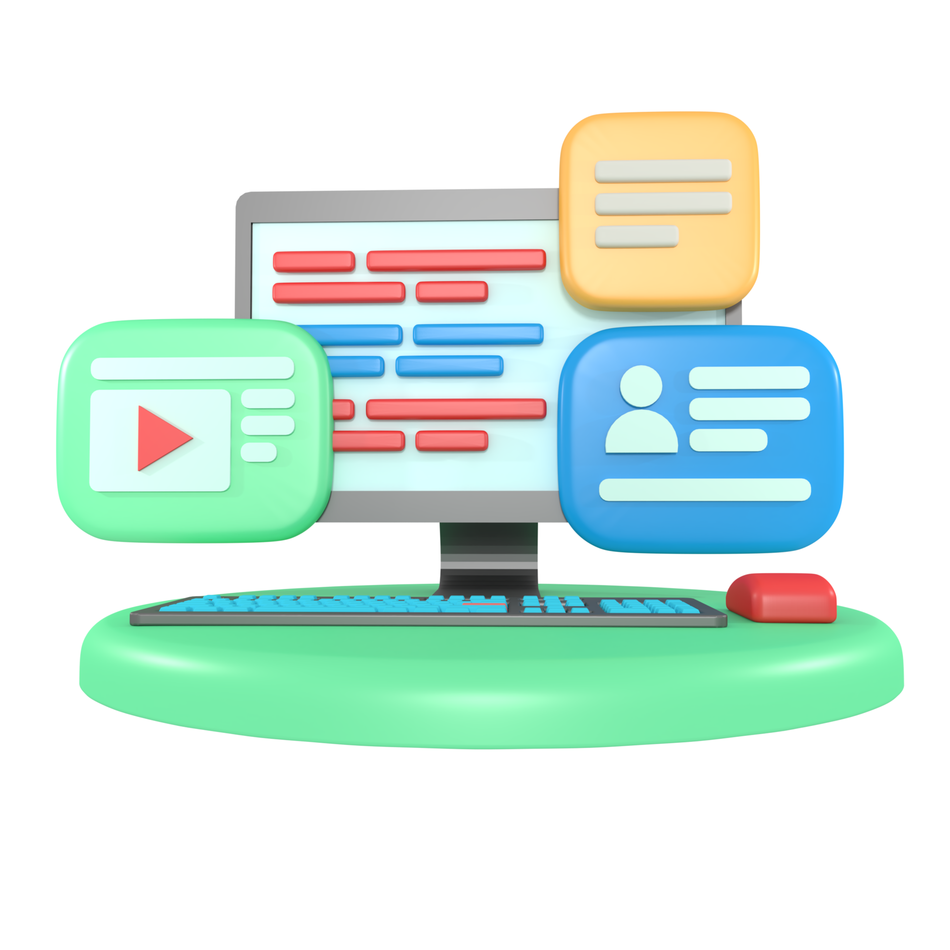 3d Illustration Of Computer Programmer Coding 12793849 Png 3514