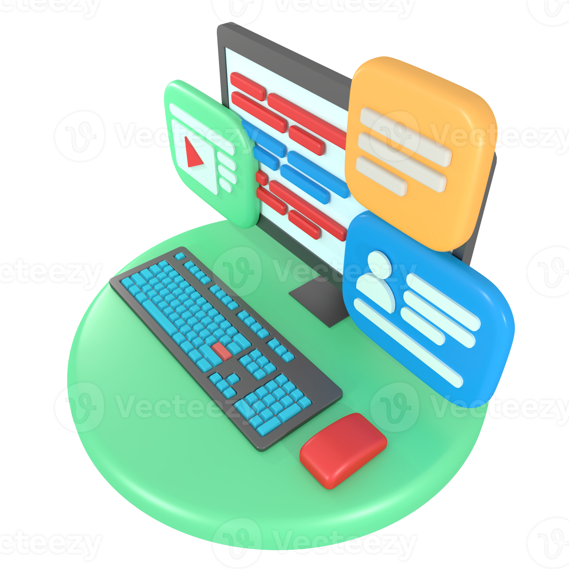 3d Illustration Of Computer Programmer Coding 12793862 Png 3431