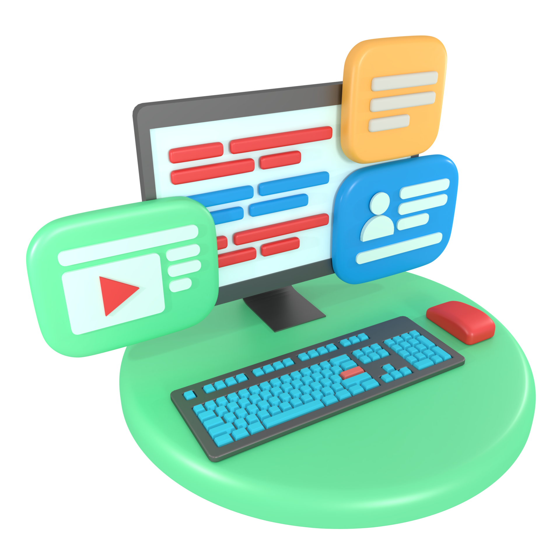 3d Illustration Of Computer Programmer Coding 12793945 Png