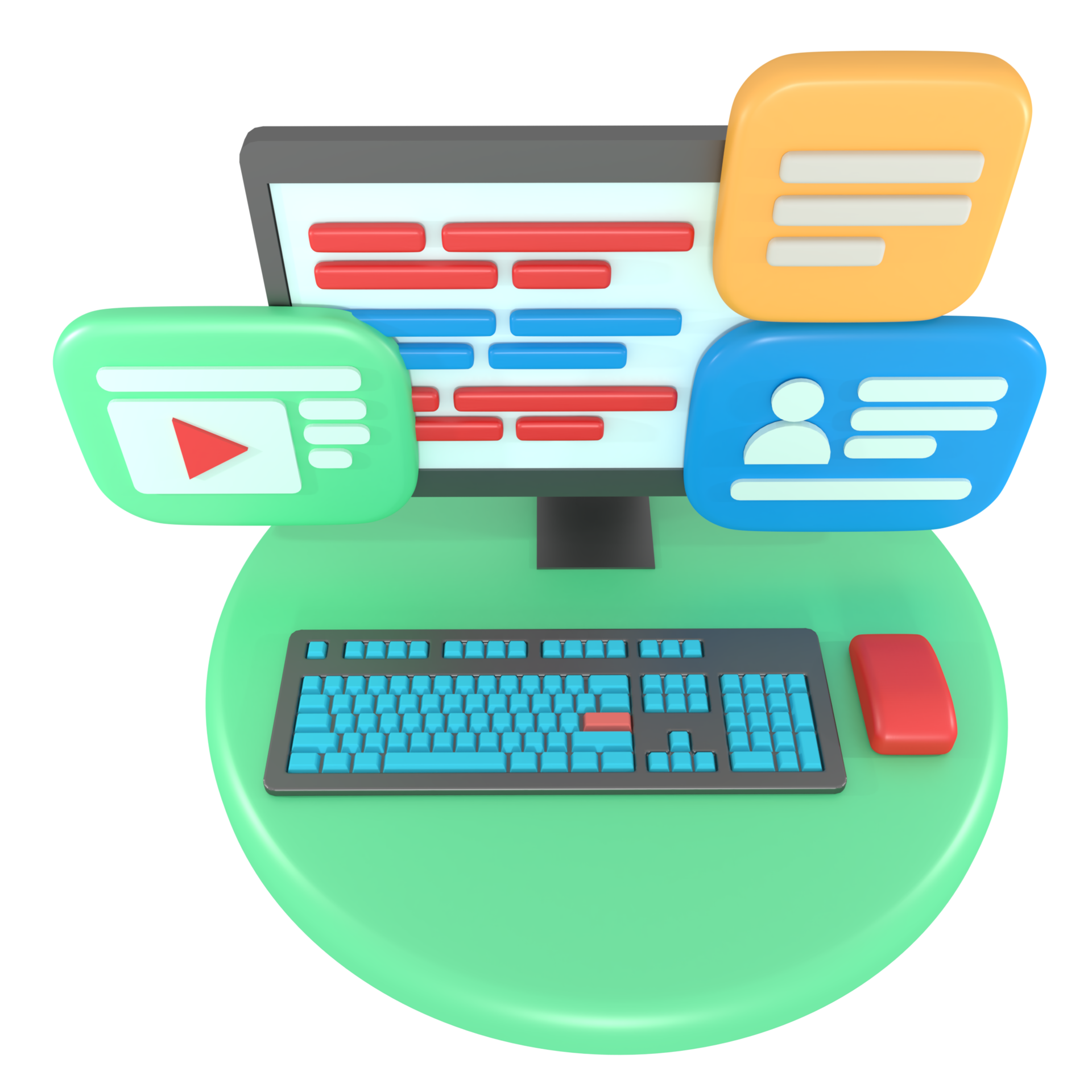 3d Illustration Of Computer Programmer Coding 12793947 Png