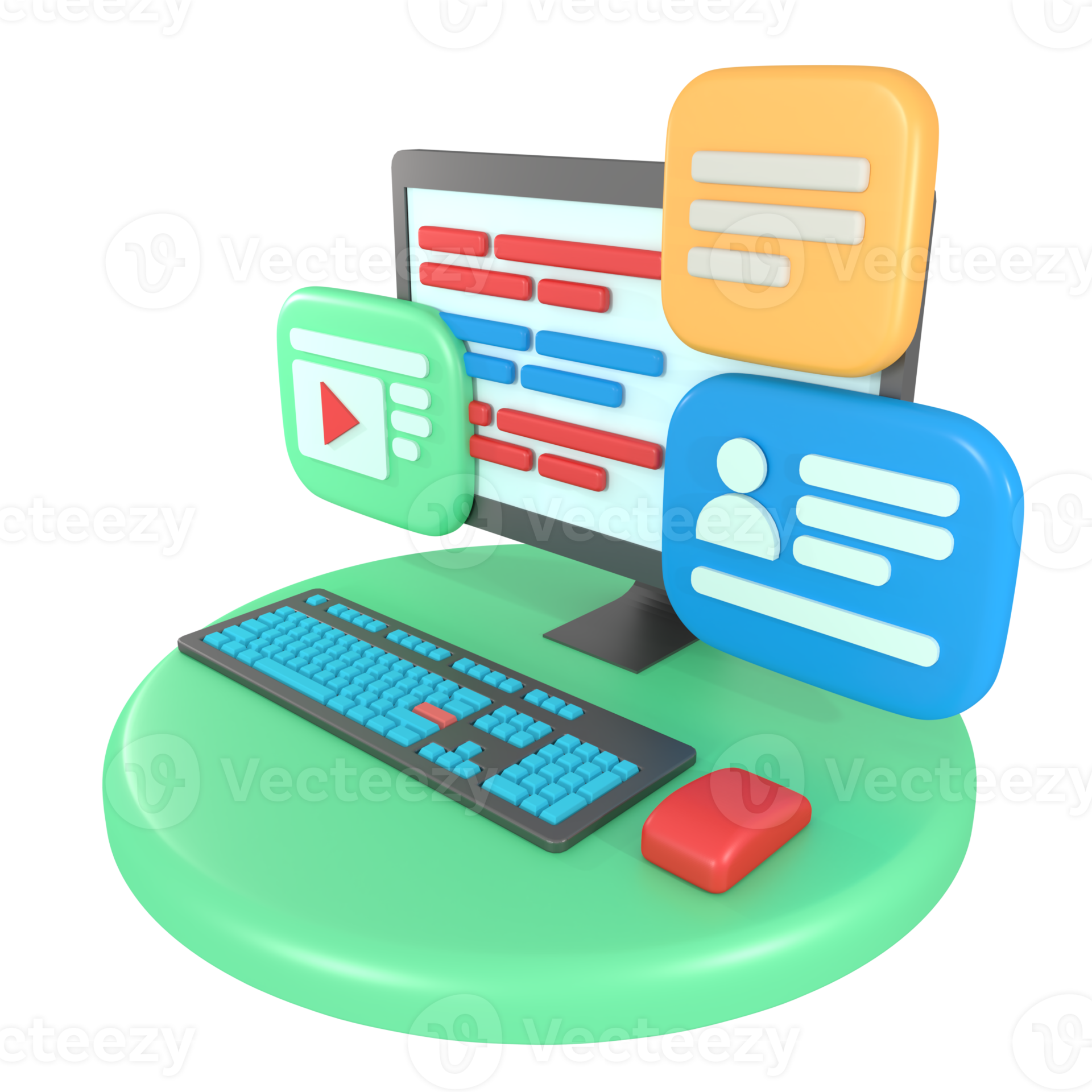 3d illustration of computer programmer coding 12793961 PNG