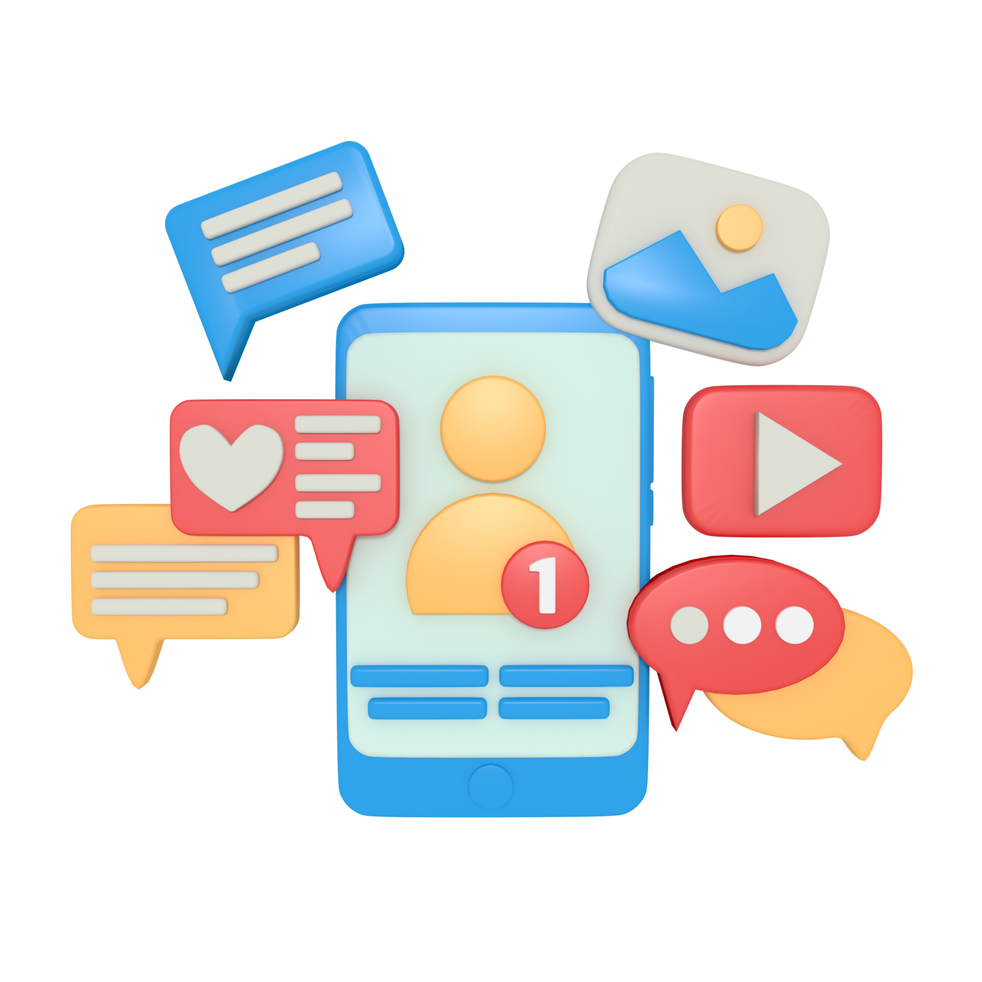 3d illustration of add social media friends on smartphone 12794004 PNG 3d illustration of add social media friends on smartphone 12794004 PNG