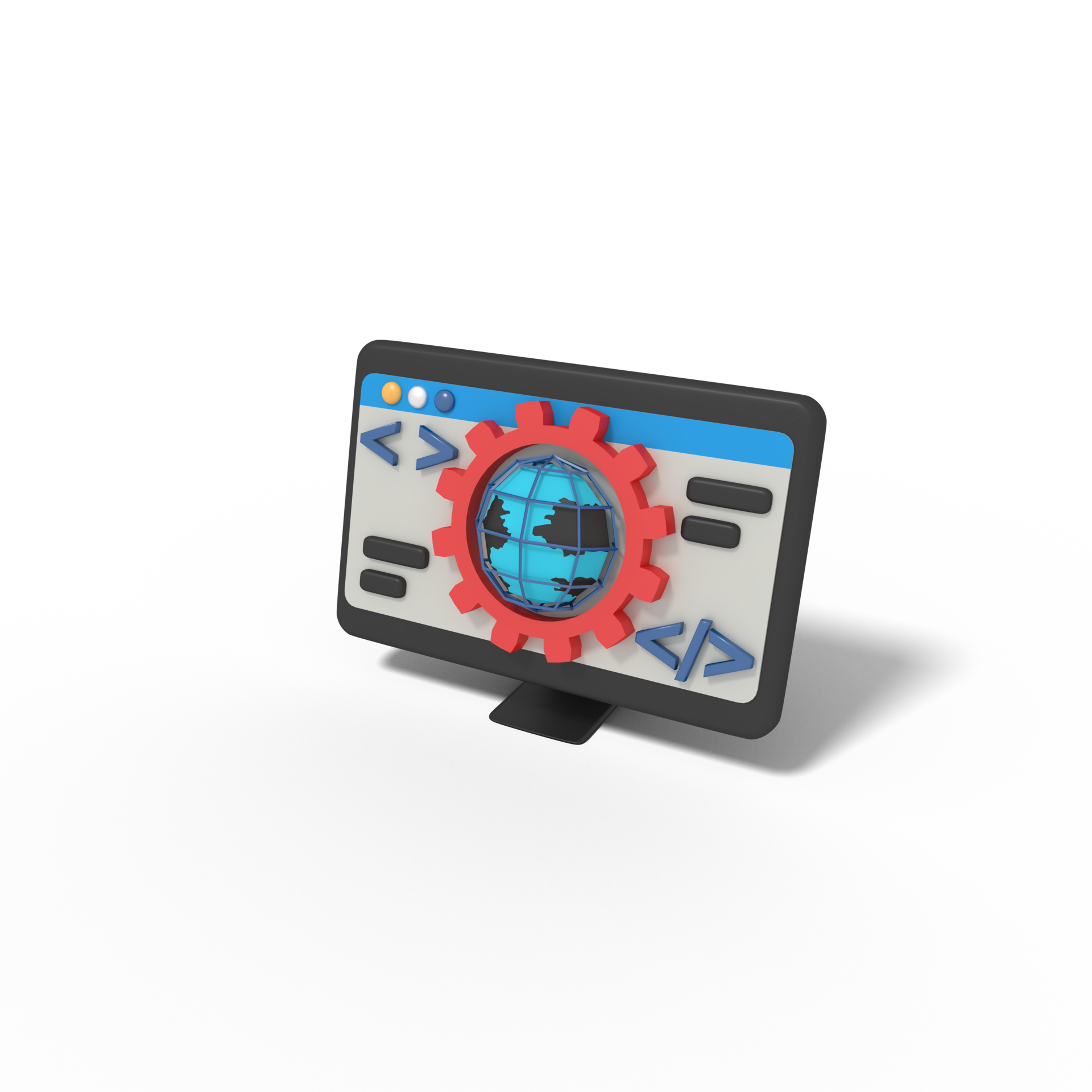 3d Illustration Of Internet Web Browser Setting 12794033 Png