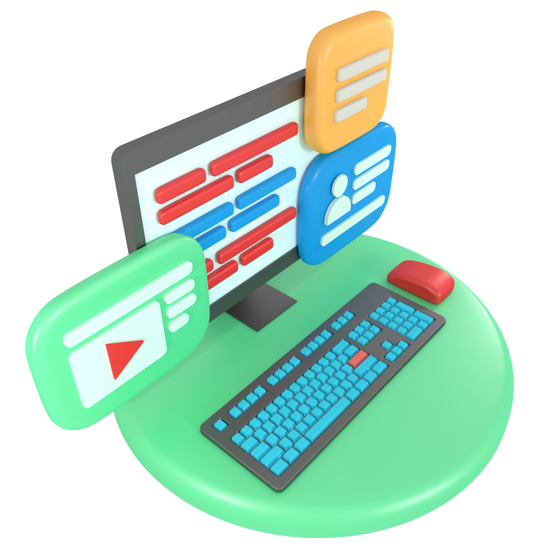 3d Illustration Of Computer Programmer Coding 12794052 Png 7228