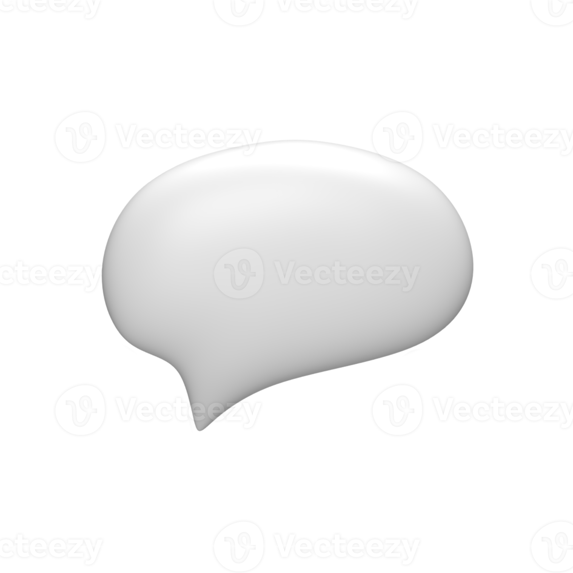 Bubble chat 3d symbol and icon. render object illustration 12794116 PNG