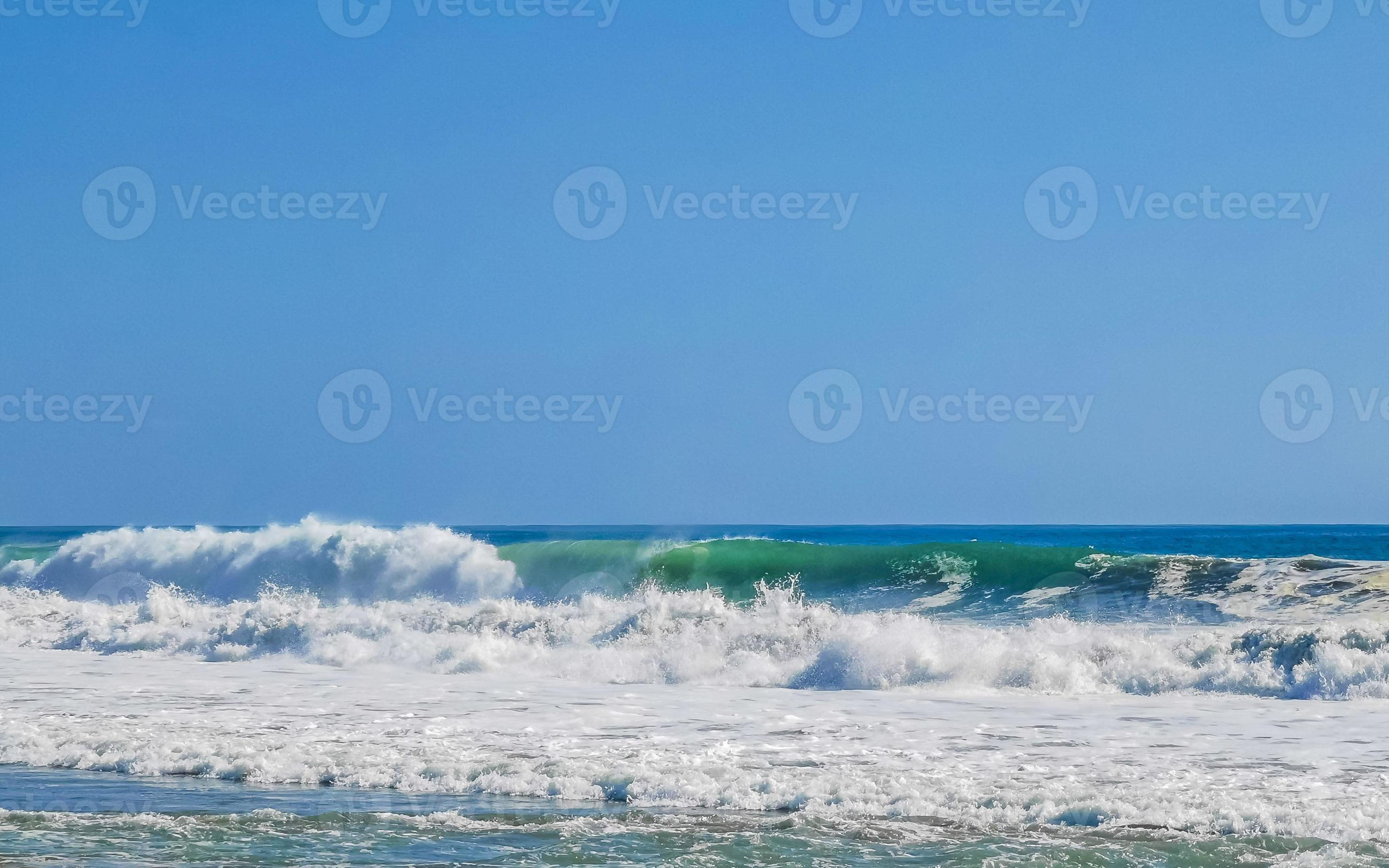 Extremely huge big surfer waves at beach Puerto Escondido Mexico ...
