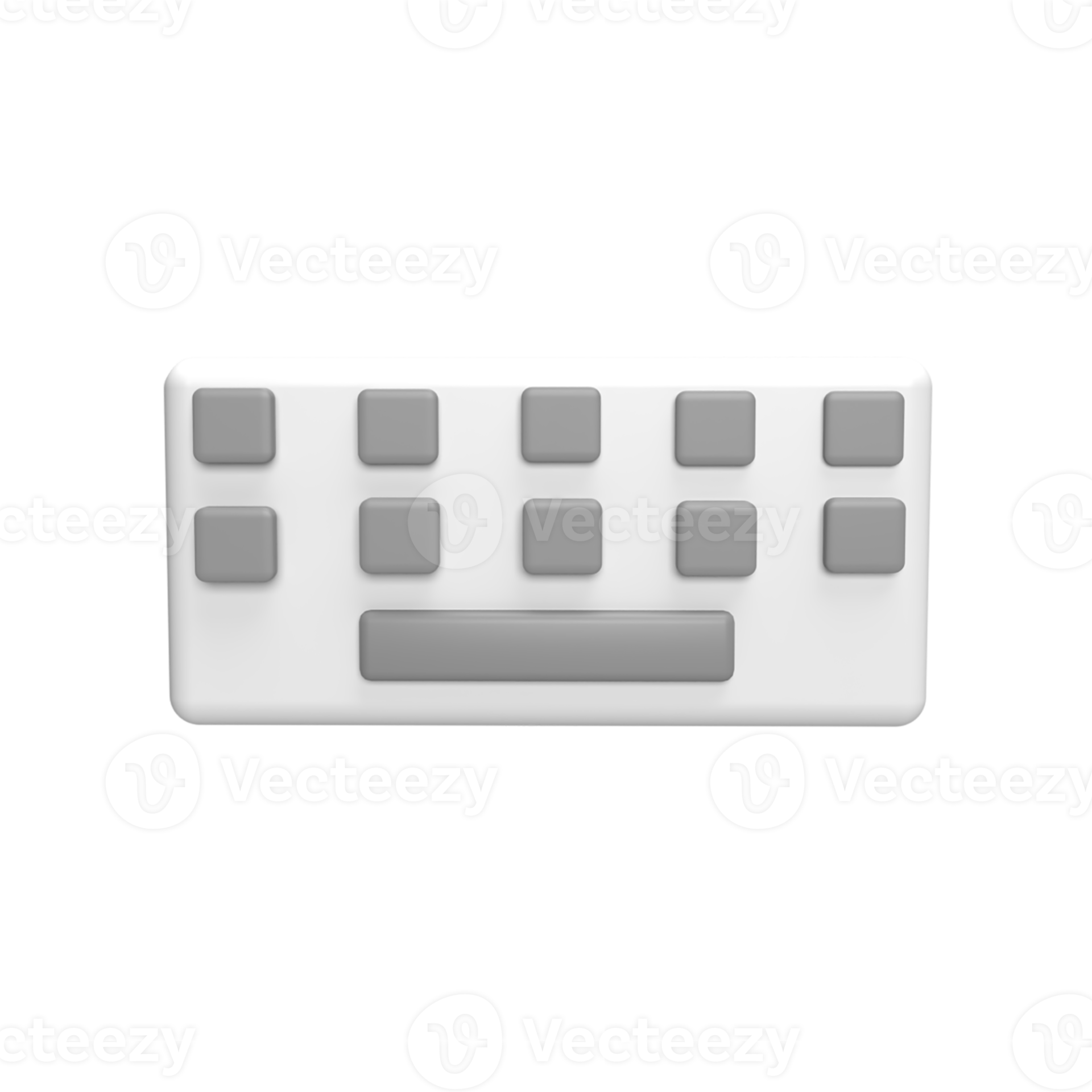 3d Keyboard Rendered Object Illustration 12794795 Png