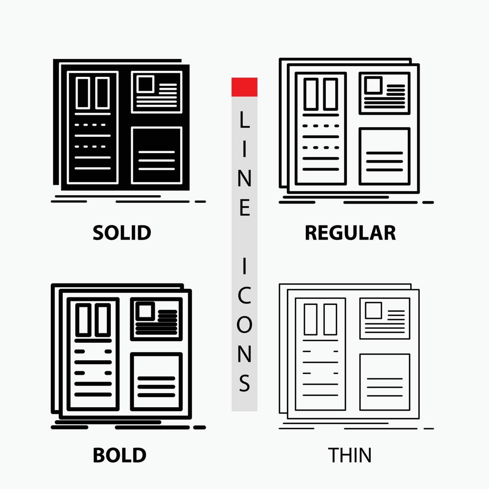 Design Grid Interface Layout Ui Icon In Thin Regular Bold Line