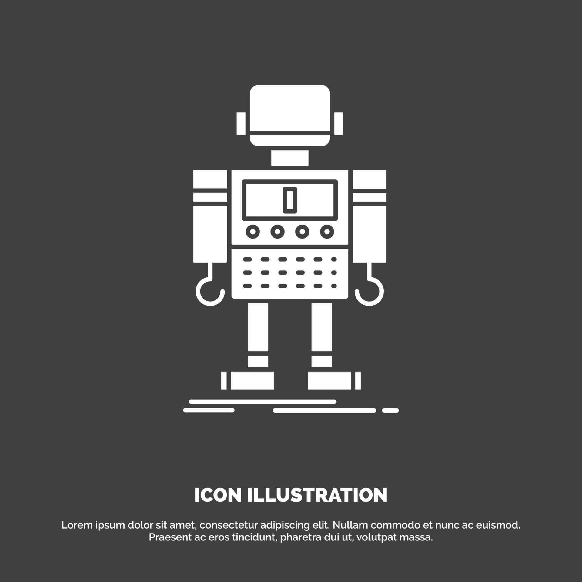autonomous. machine. robot. robotic. technology Icon. glyph vector ...