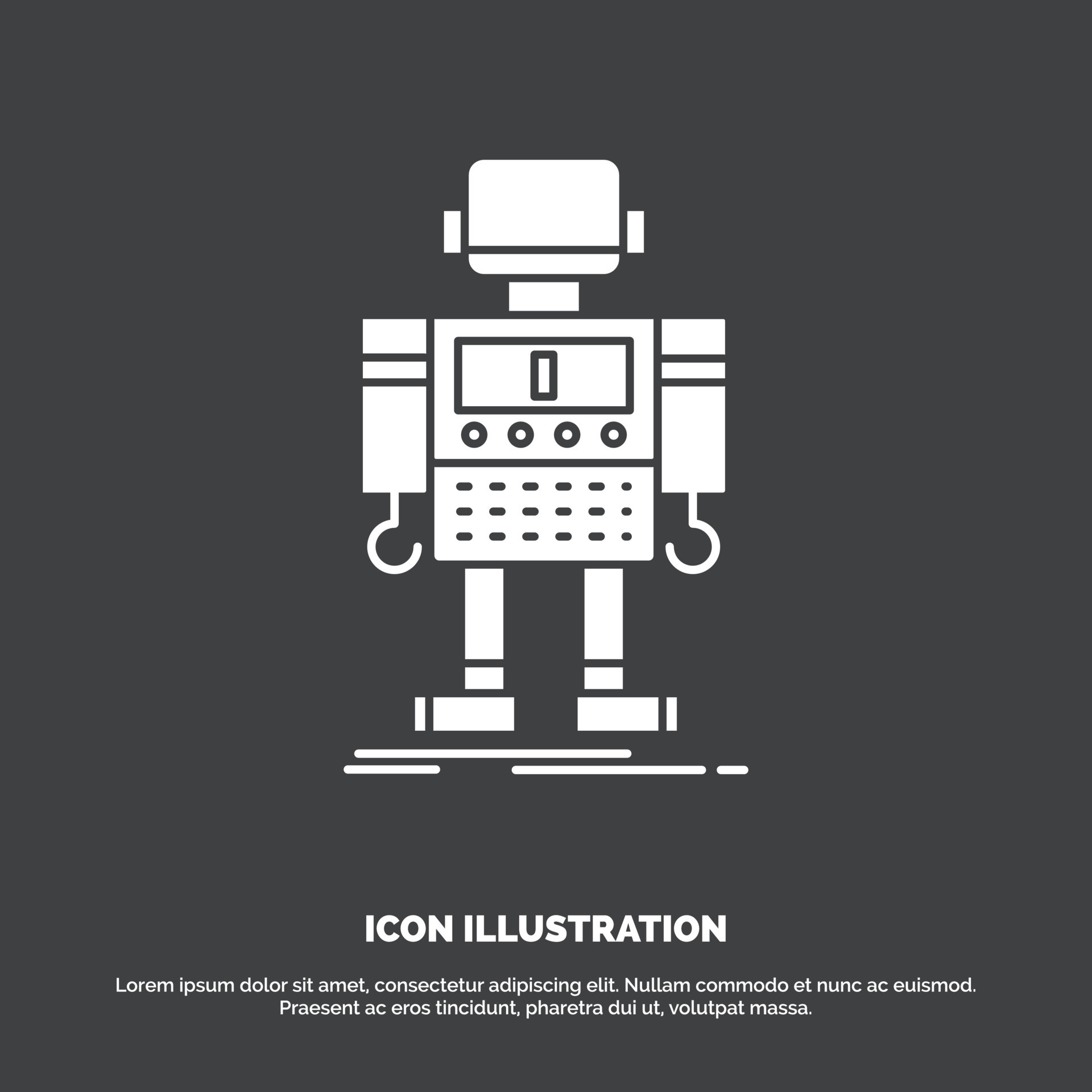 autonomous. machine. robot. robotic. technology Icon. glyph vector ...