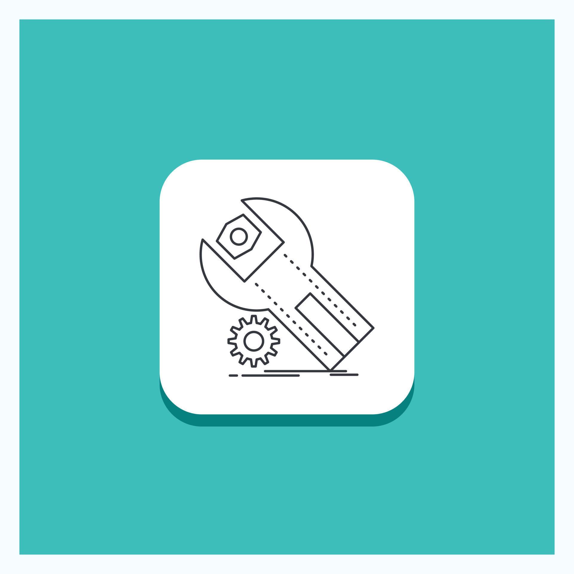 Round Button For Settings App Installation Maintenance Service Line