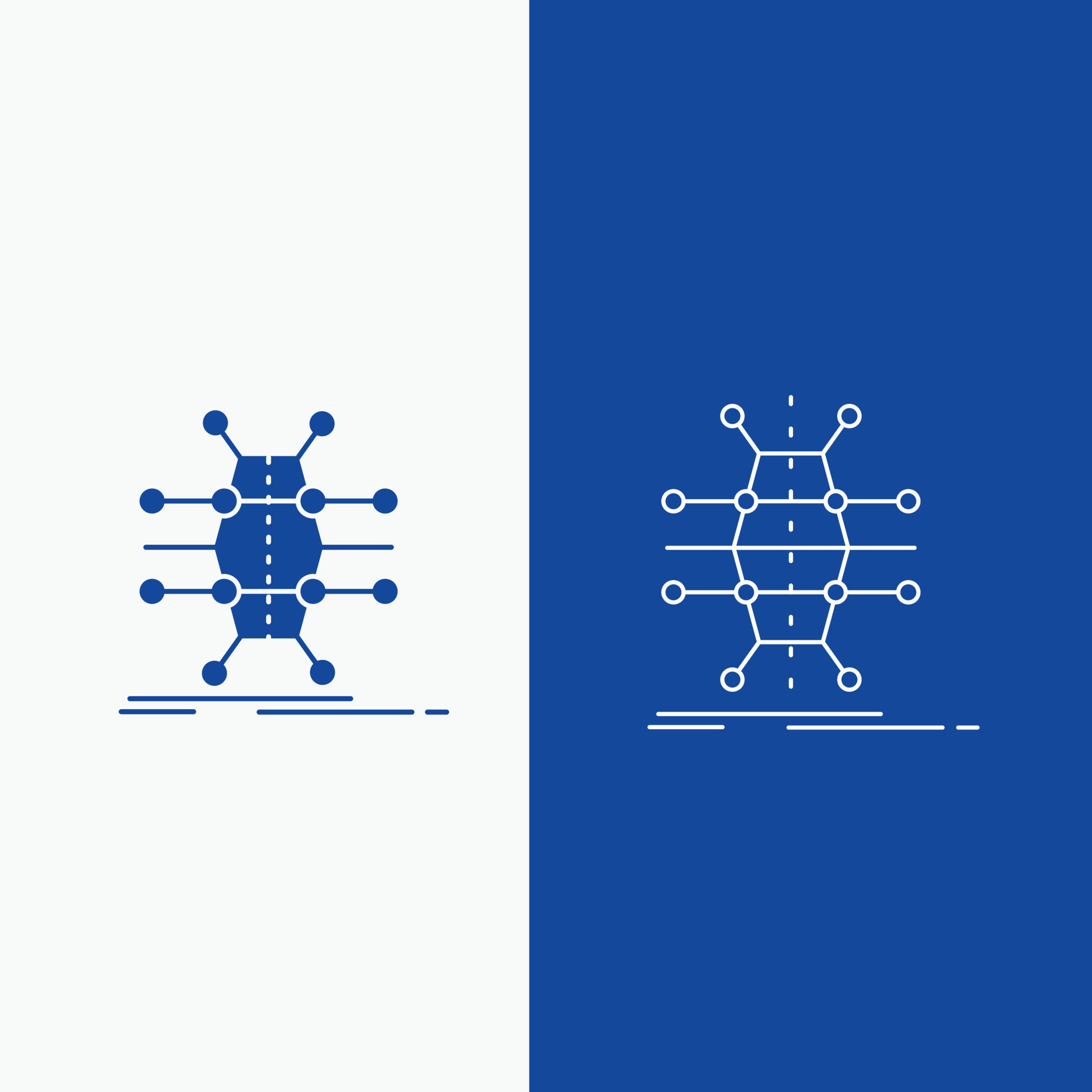Distribution Grid Infrastructure Network Smart Line And Glyph Web