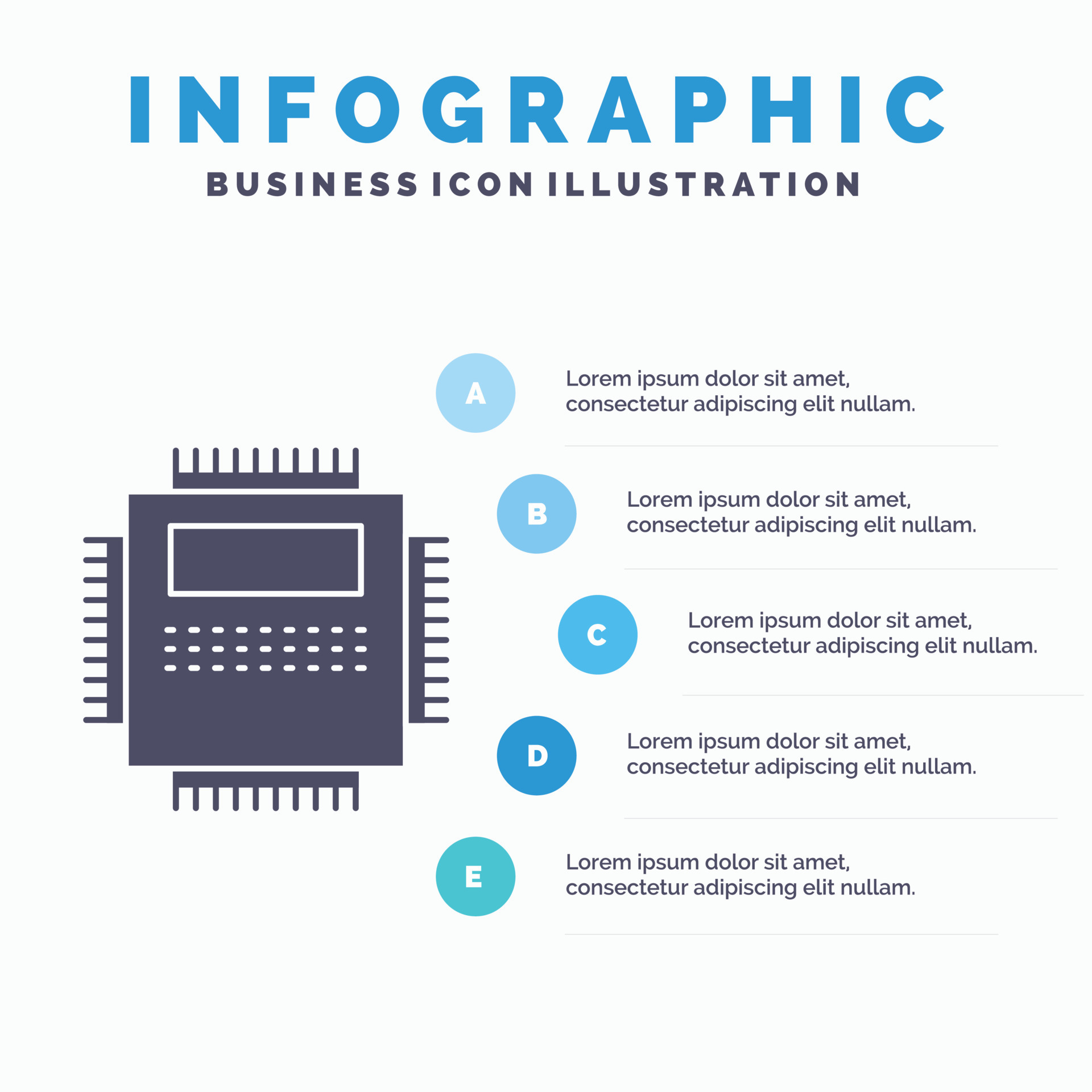 Processor. Hardware. Computer. PC. Technology Infographics Template for ...