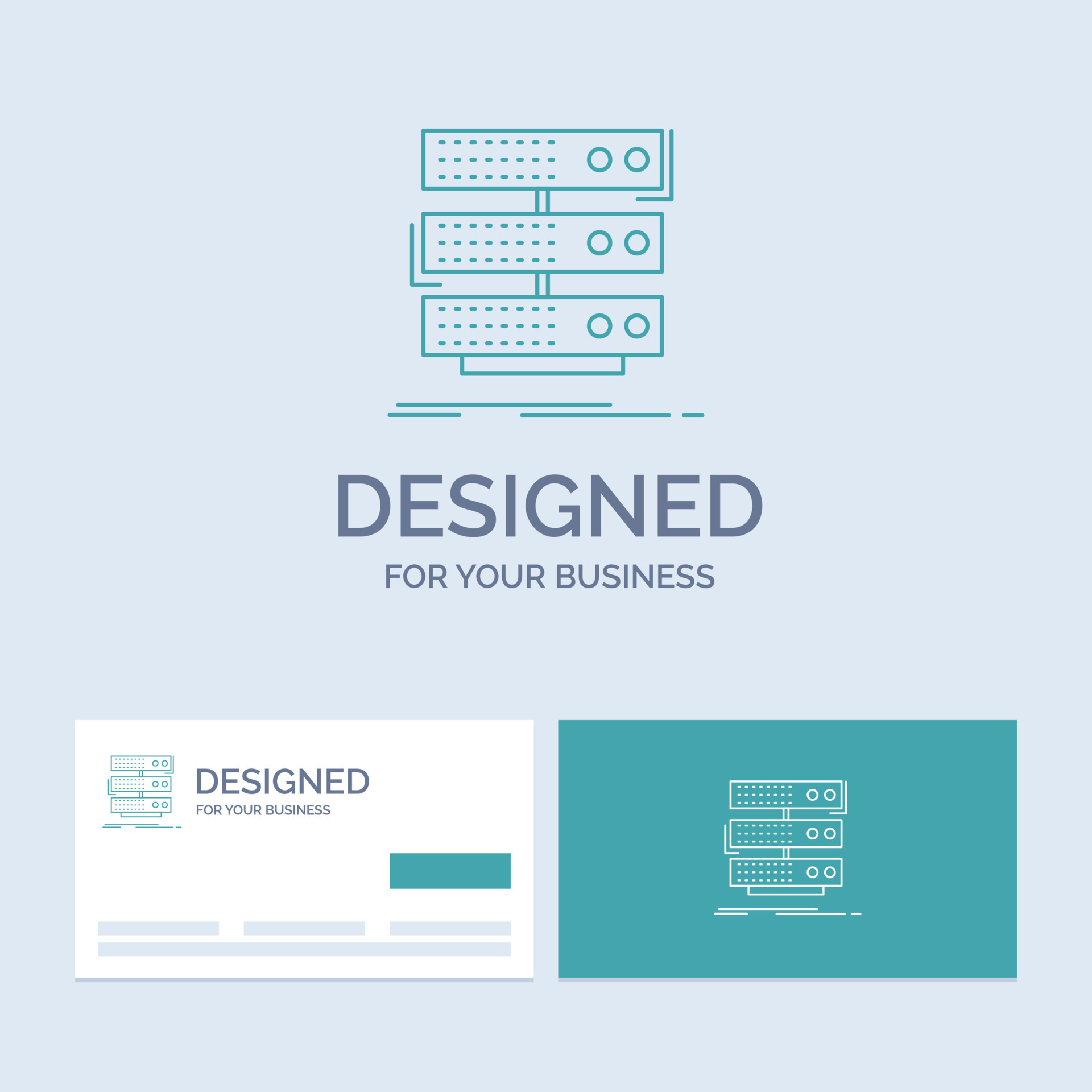 Server Storage Rack Database Data Business Logo Line Icon Symbol For Your Business